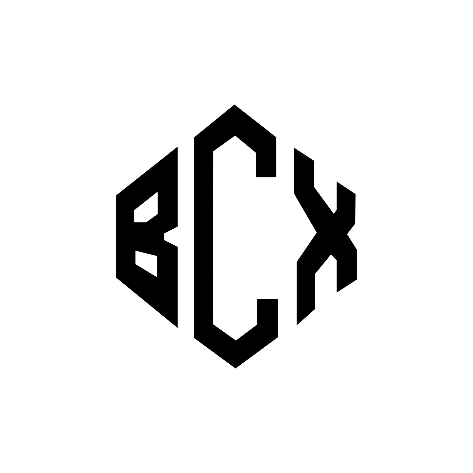 Diseño De Logotipo De Letra Bcx Con Forma De Polígono Diseño De