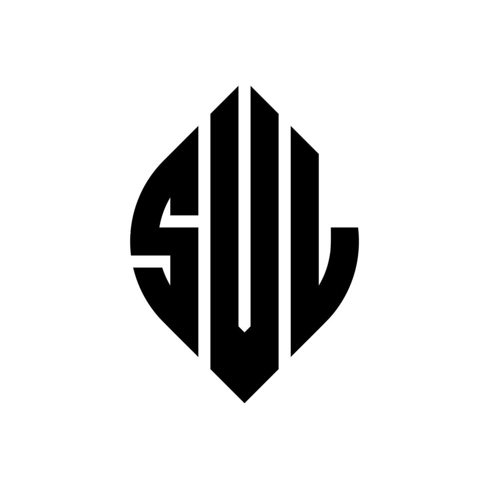 diseño de logotipo de letra de círculo svl con forma de círculo y elipse. letras de elipse svl ...