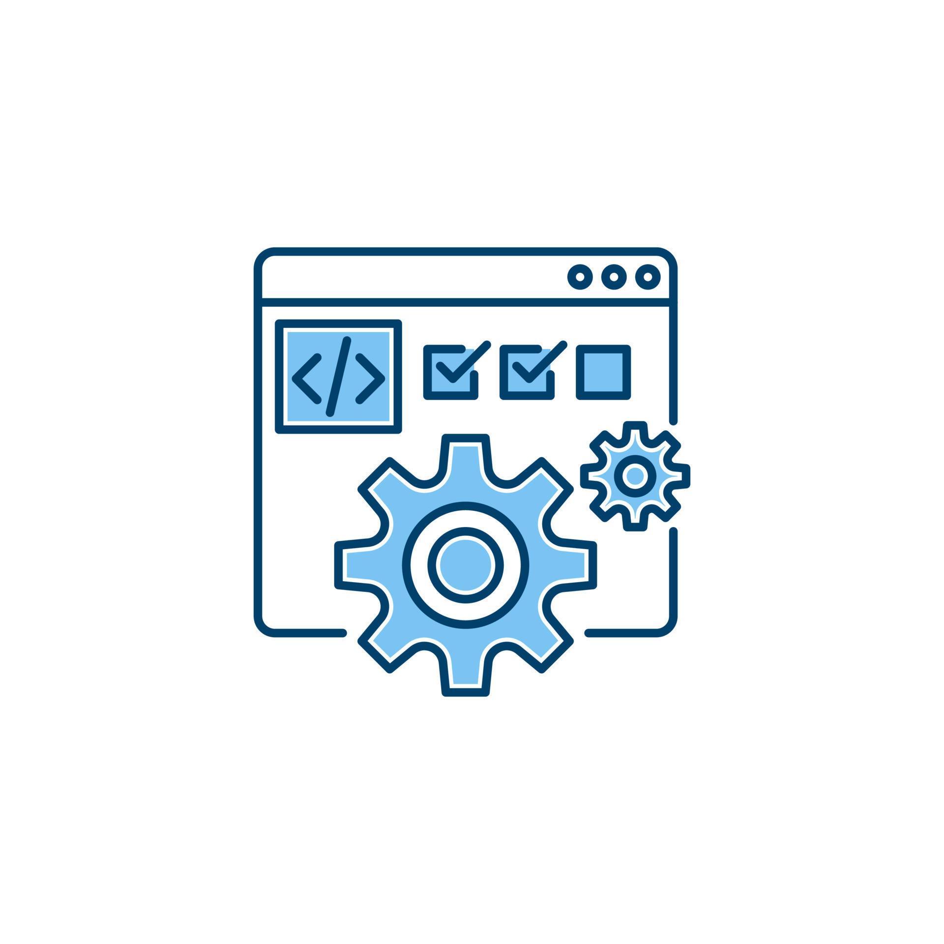 Website Development Line Icon Linear Style Sign For Mobile Concept And Web Design Outline