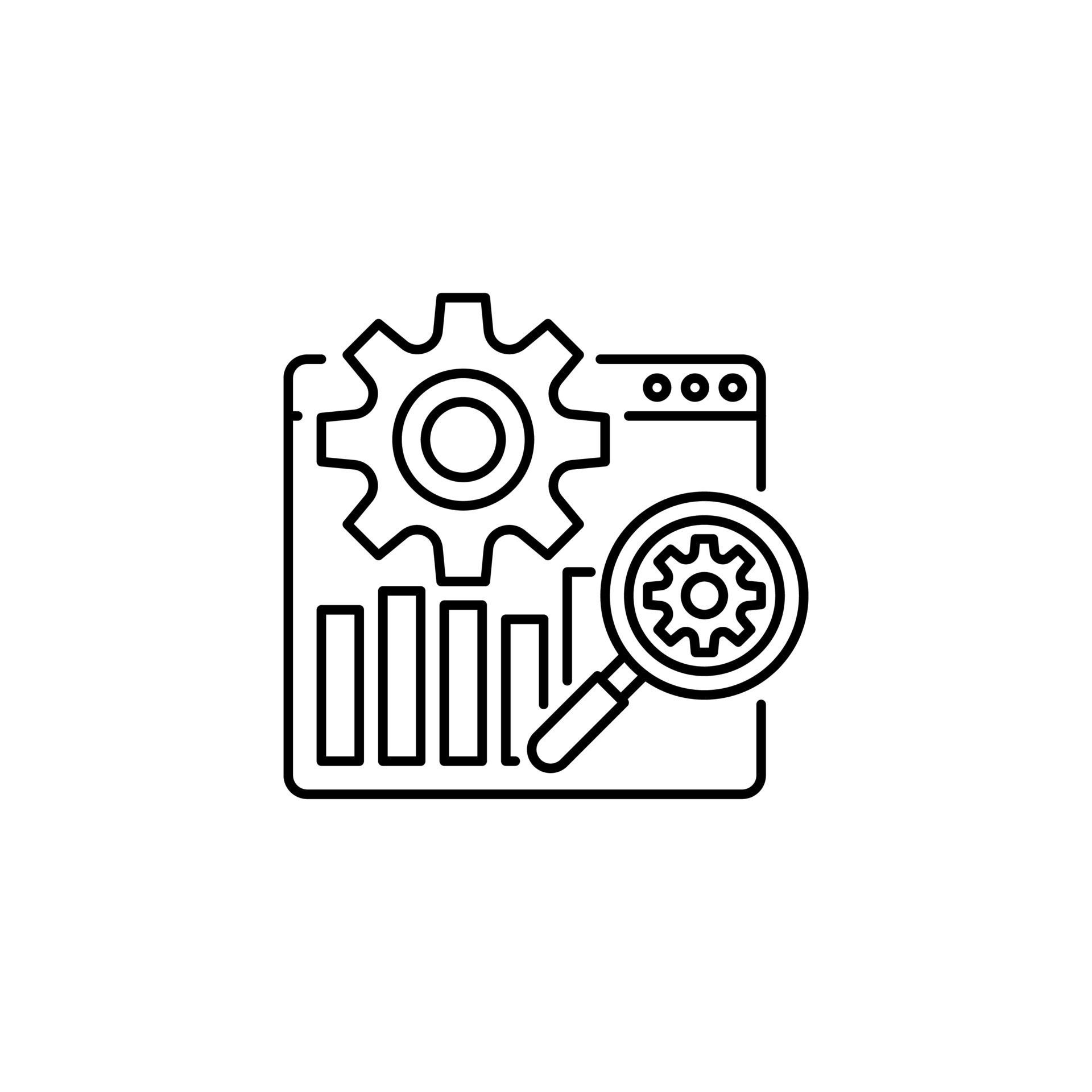 Seo Monitoring Line Icon Linear Style Sign For Mobile Concept And Web