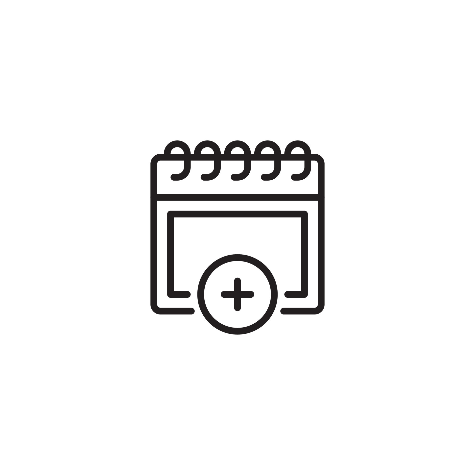 Calendar Line Icon Linear Style Sign For Mobile Concept And Web Design Outline Vector Icon