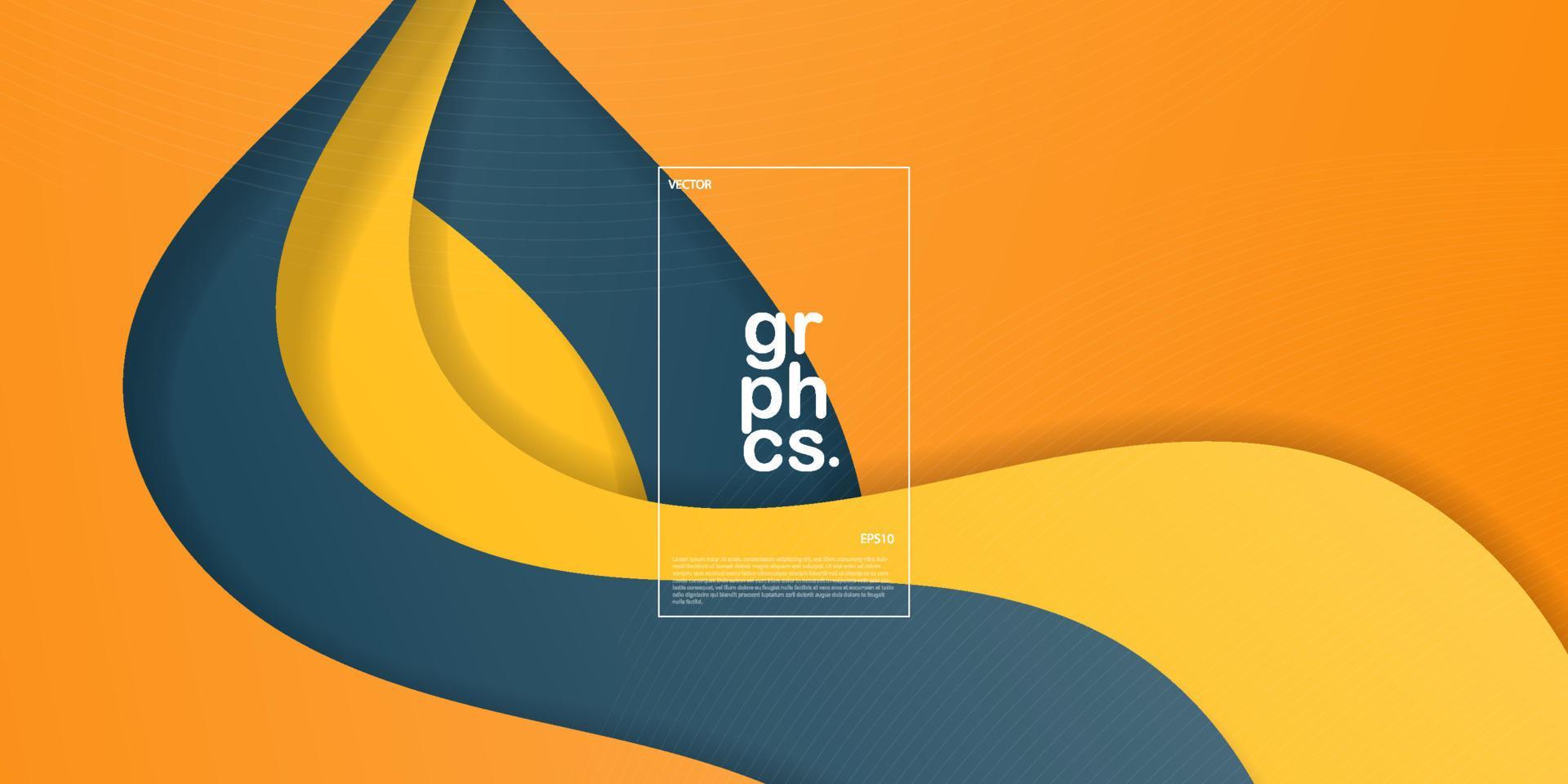 Modern Premium Colorful Wavy Abstract Background With Gradient Grayyellow And Orange