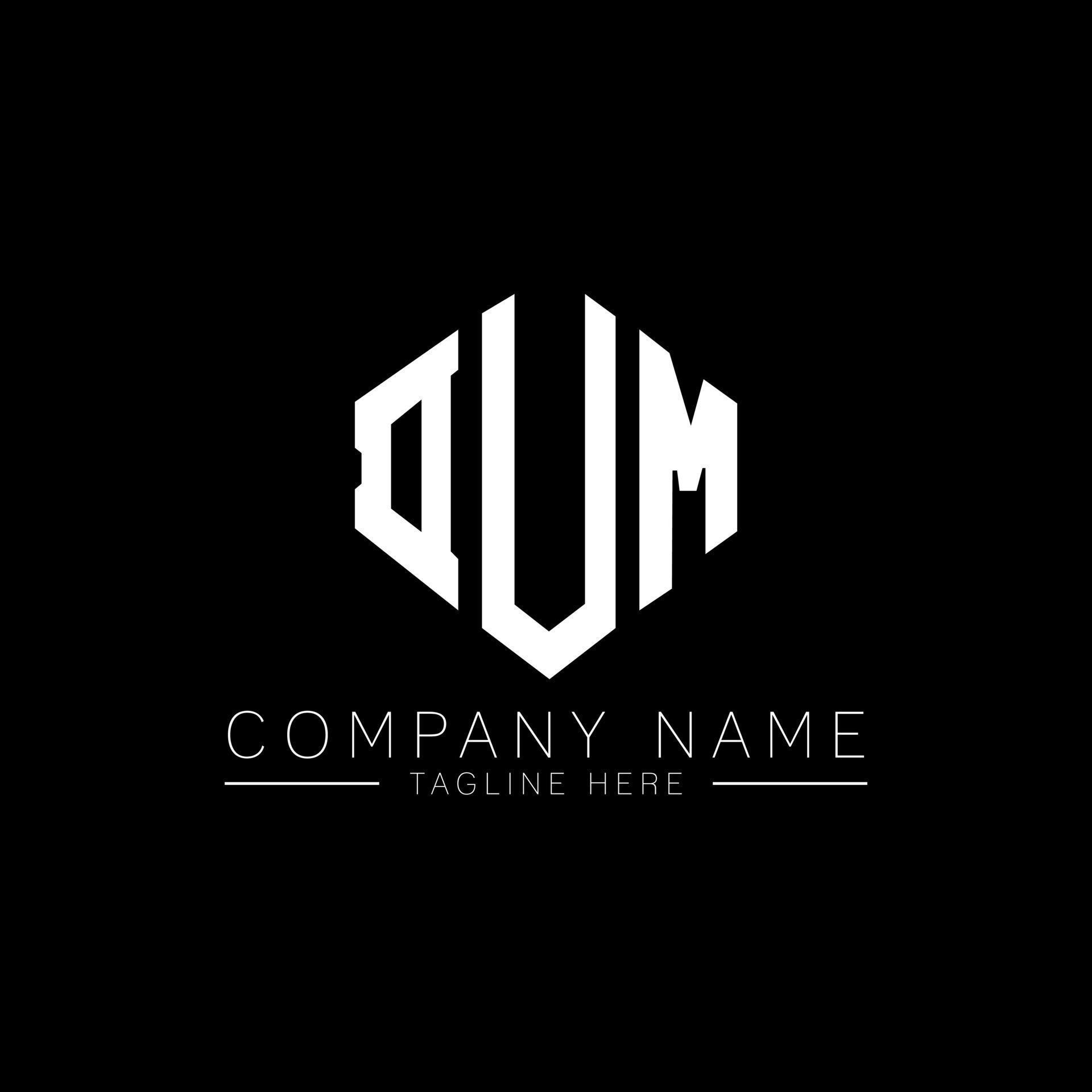 Dum Letter Logo Design With Polygon Shape Dum Polygon And Cube Shape Logo Design Dum Hexagon