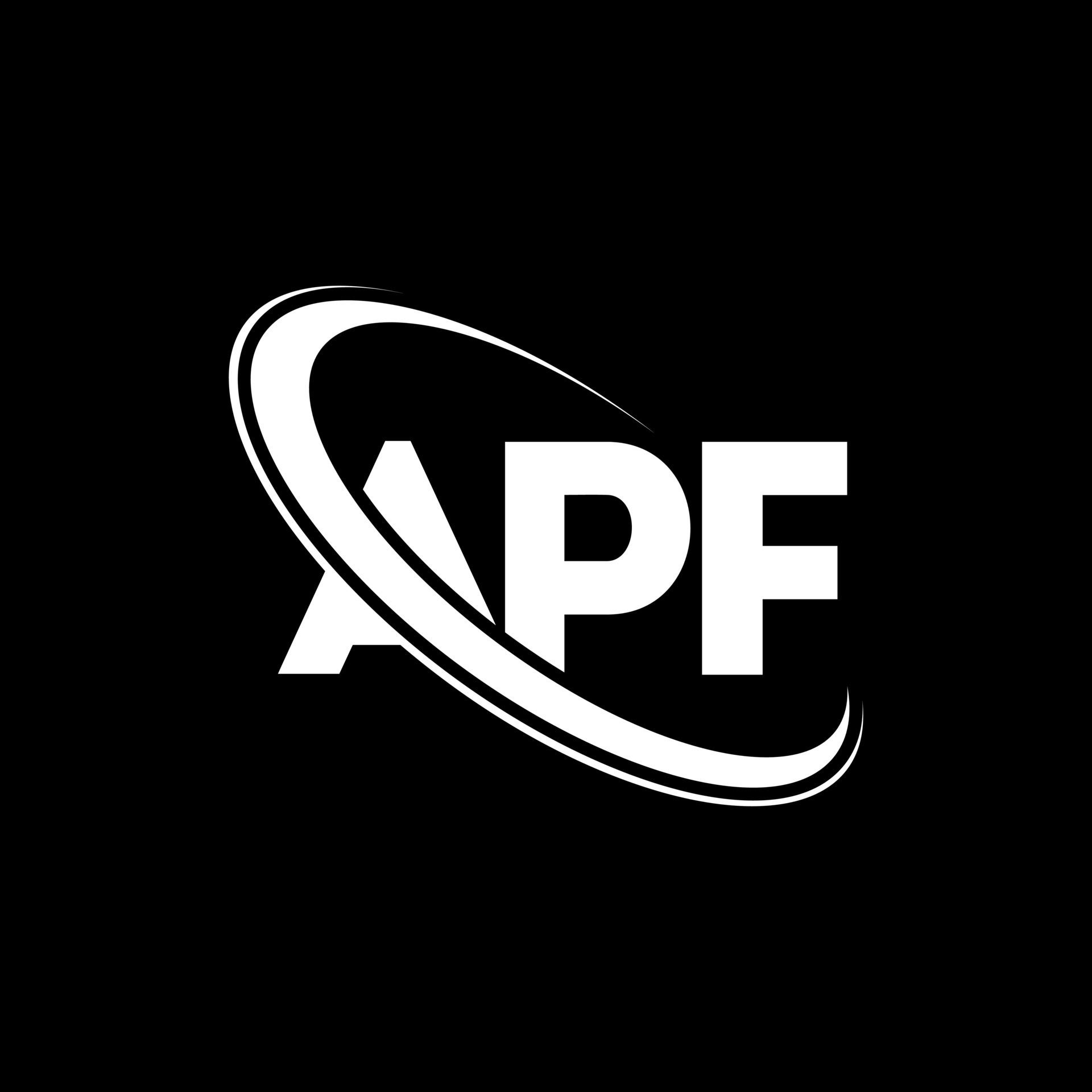logotipo de la apf. carta apf. diseño de logotipo de letra apf. logotipo de iniciales apf ...