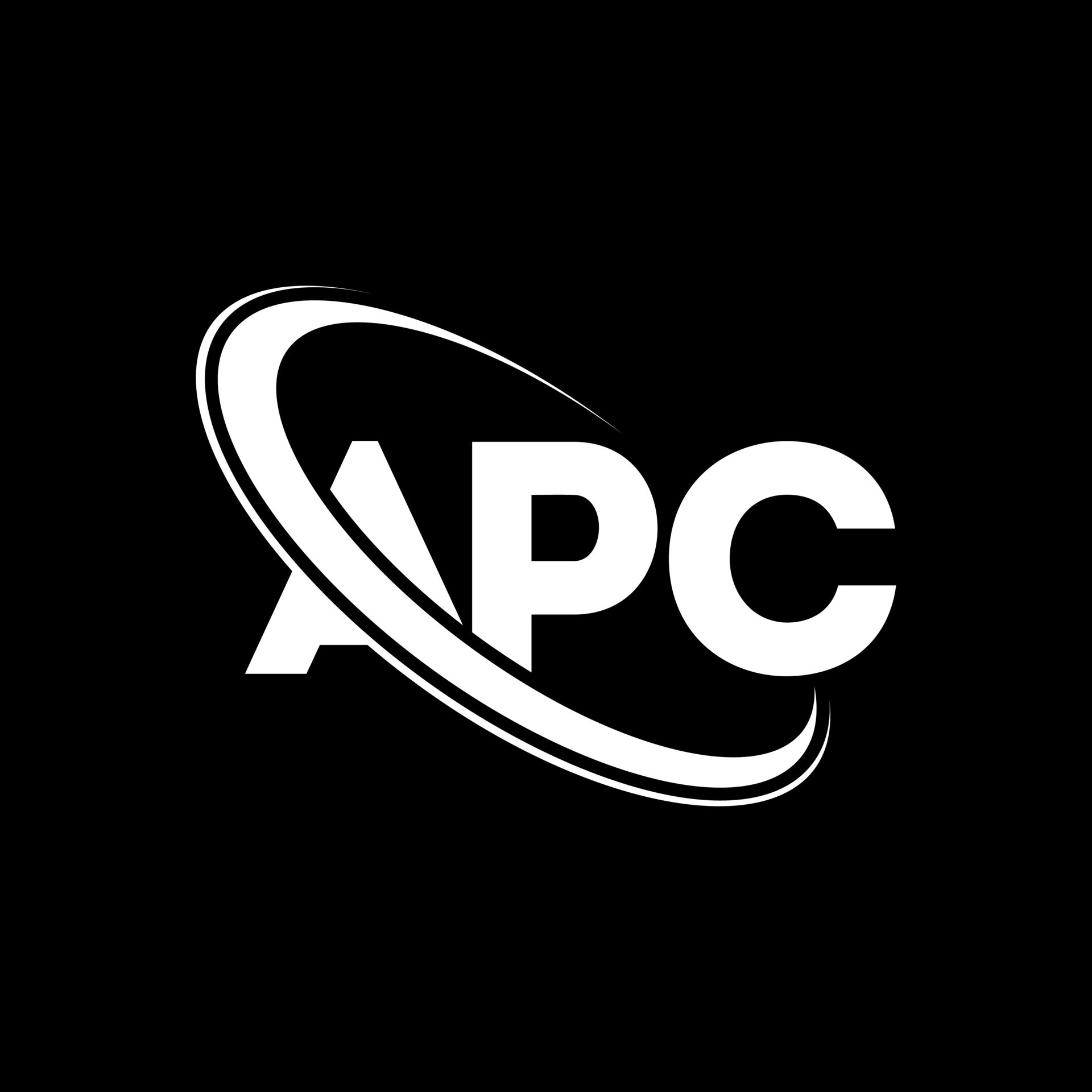 logotipo de apc. letra apc. diseño del logotipo de la letra apc ...