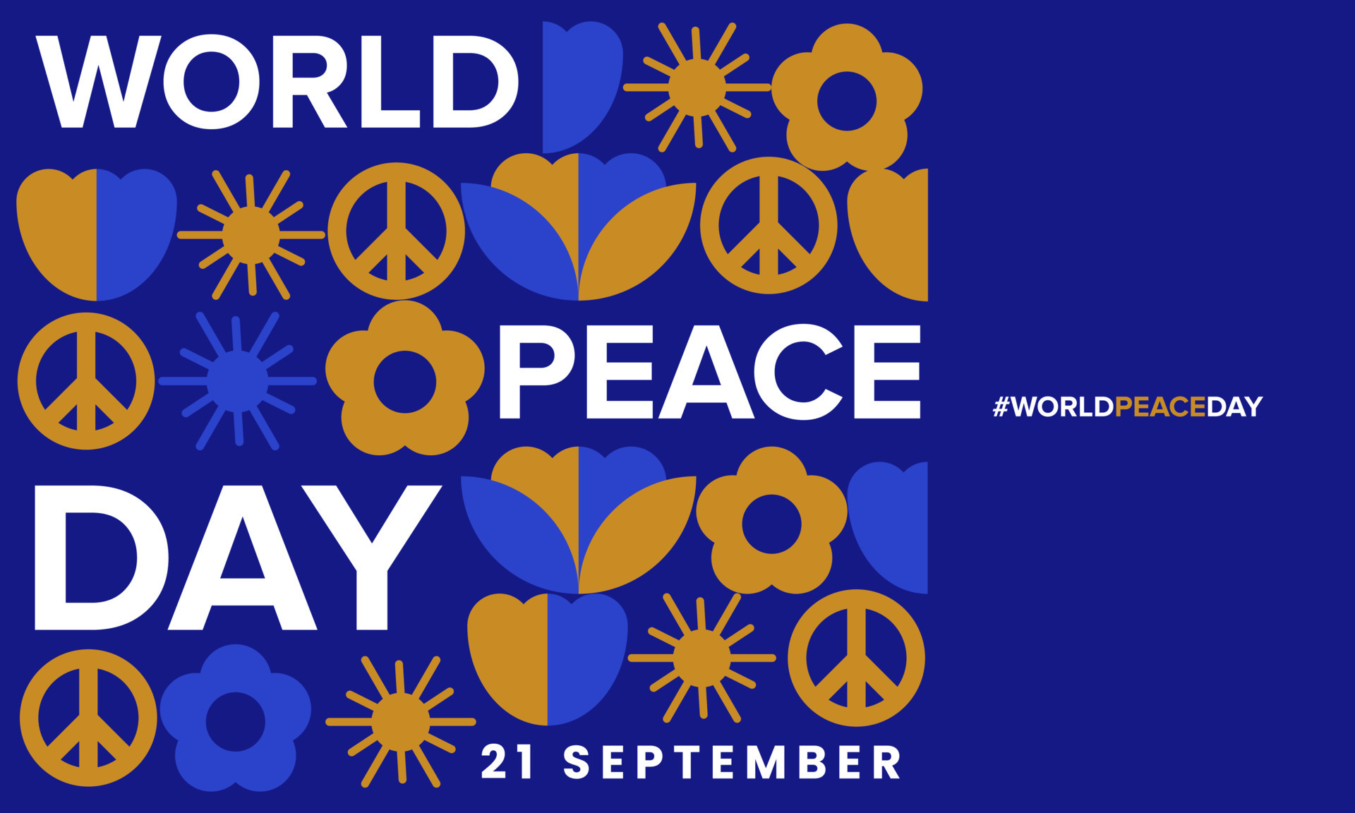 World peace day geometric background poster vector illustration 8996556 ...