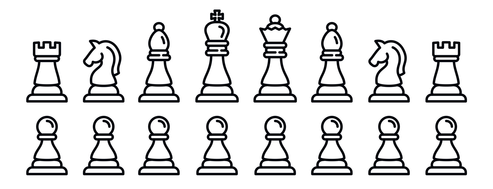 Chess icons set, outline style 8996807 Vector Art at Vecteezy Chess icons set, outline style 8996807 Vector Art at Vecteezy