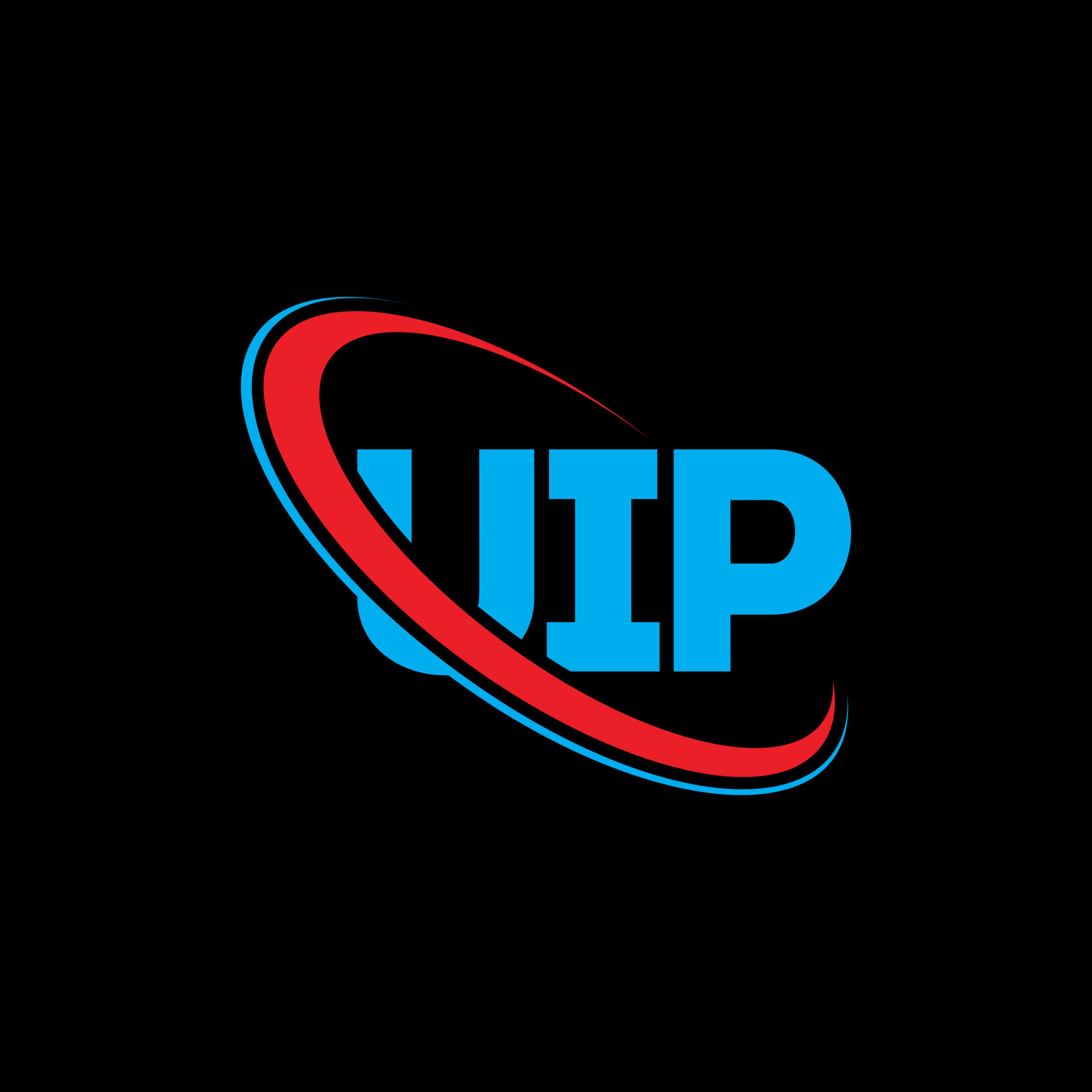 logotipo de la uip. carta uip. diseño del logotipo de la letra uip. logotipo de las iniciales ...