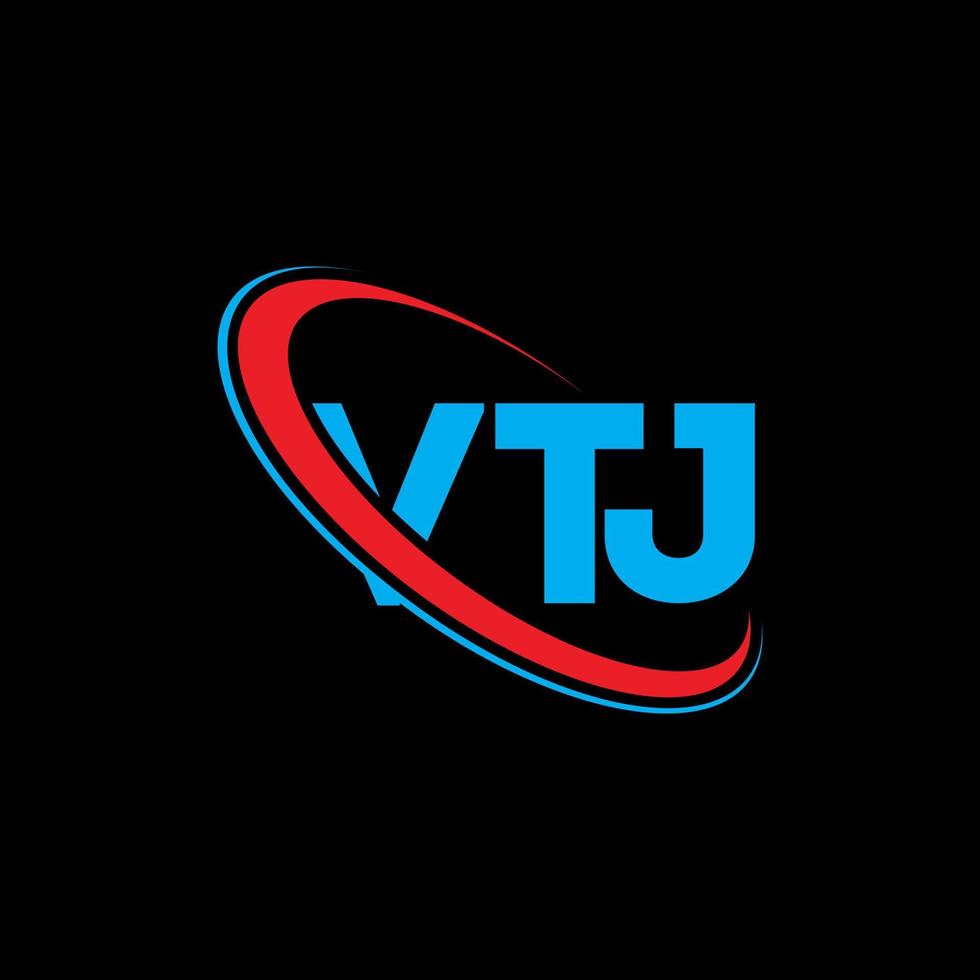 logotipo vtj. letra vtj. diseño del logotipo de la letra vtj. Logotipo de iniciales vtj ...
