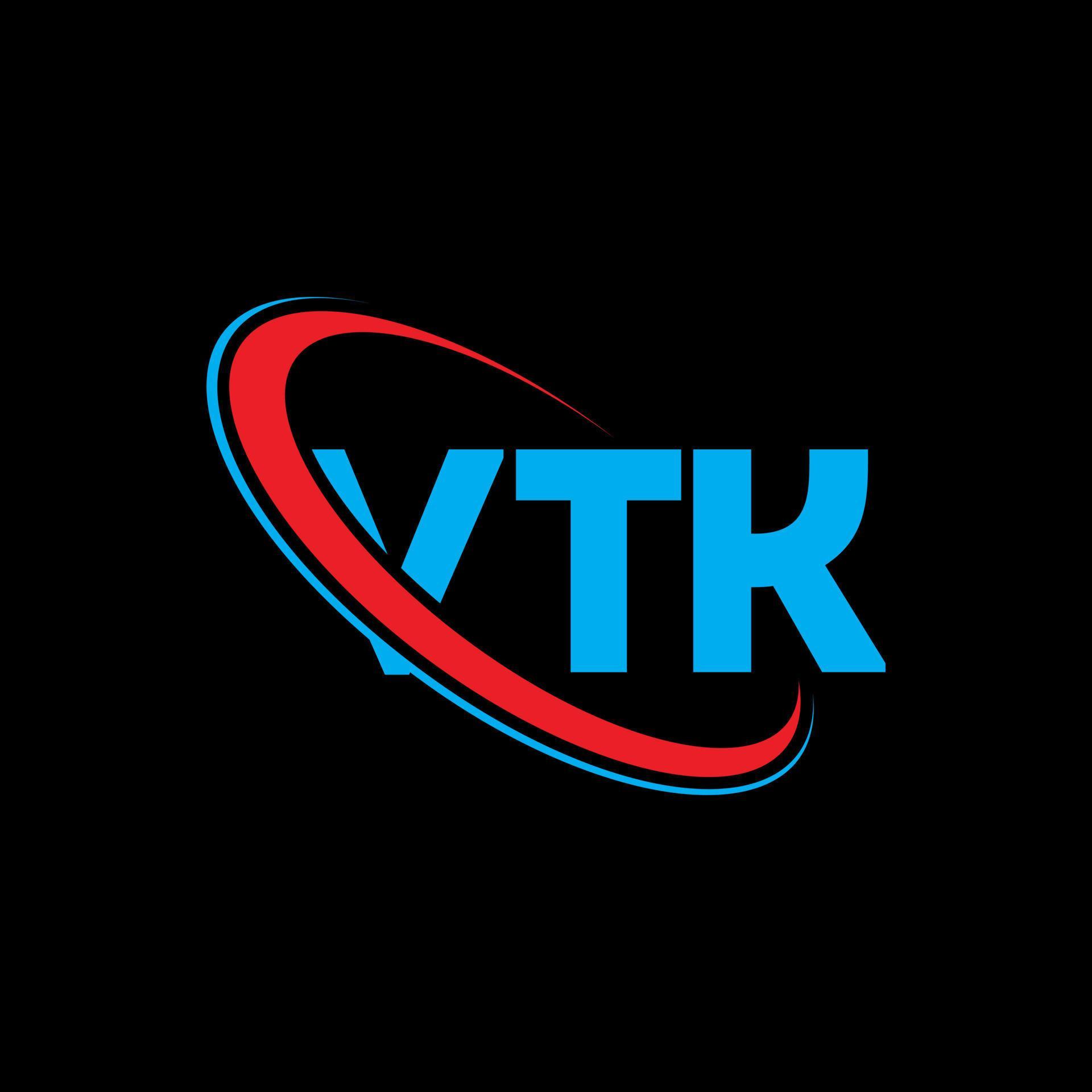 VTK logo. VTK letter. VTK letter logo design. Initials VTK logo linked with circle and uppercase ...