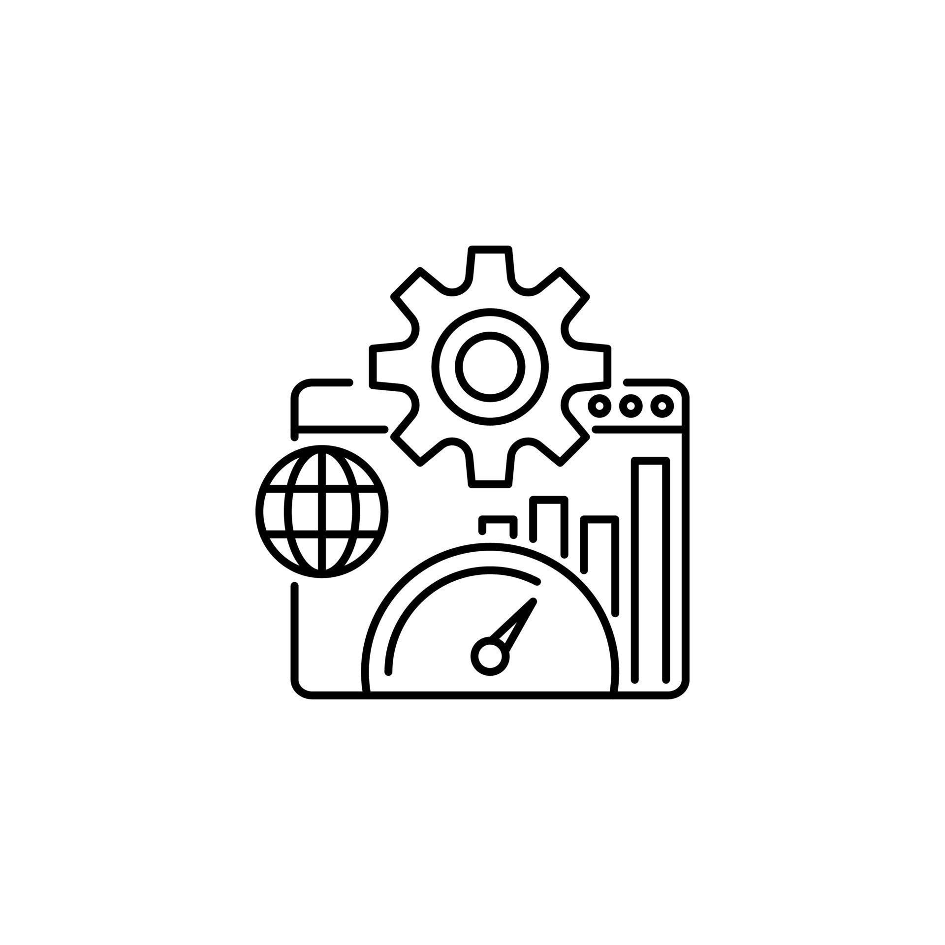 Website optimization line icon. linear style sign for mobile concept and web design. Outline ...