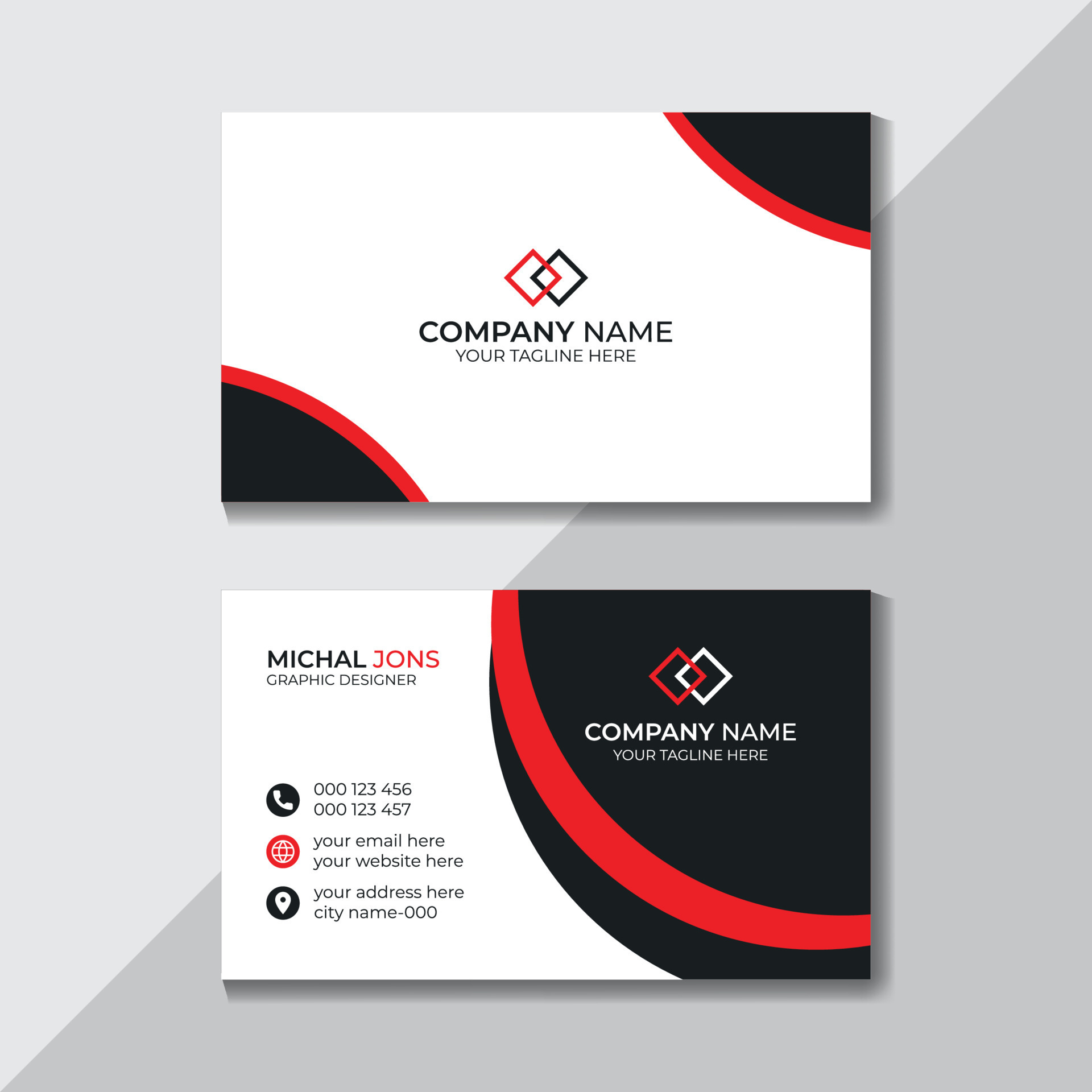 Modern Professional Business Card, Creative and Simple Business Card ... Modern Professional Business Card, Creative and Simple Business Card ...