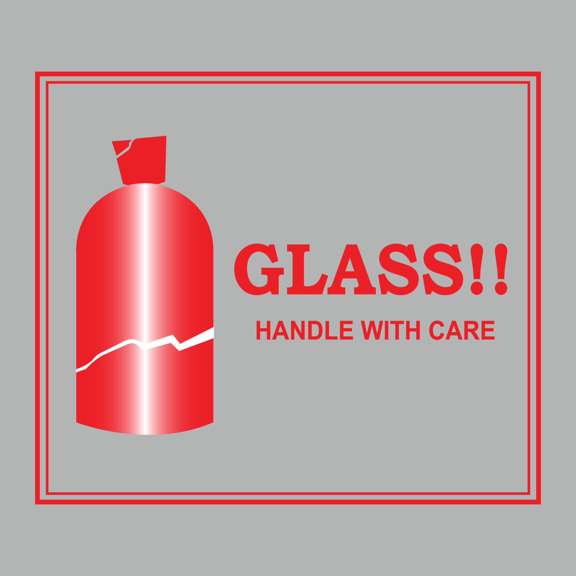Graphic Design Glass Handle With Care Label Vector 9012548 Vector Art At Vecteezy
