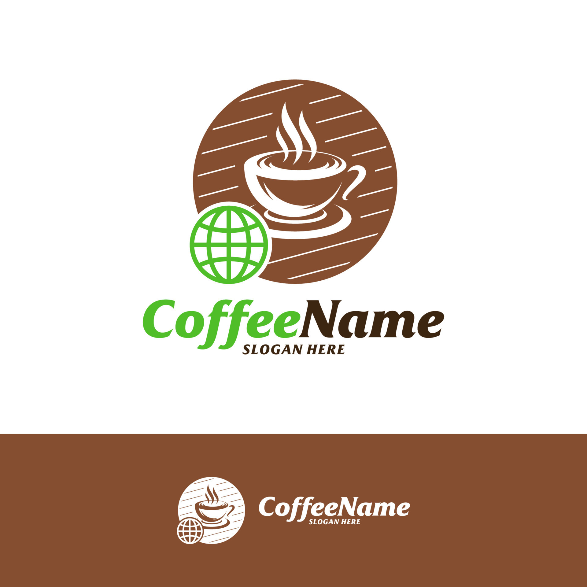 plantilla de diseño de logotipo de café mundial. vector de concepto de ...