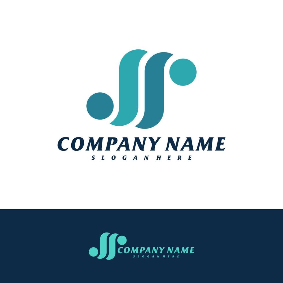 Letter JS Logo Design Template. Initial JS logo concept vector. Emblem ...