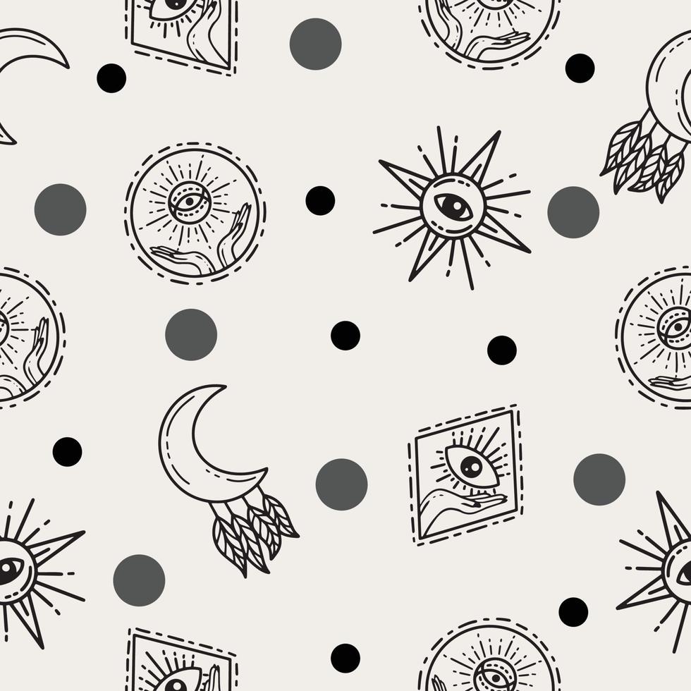 seamless pattern random black object wallpaper with design on white ...