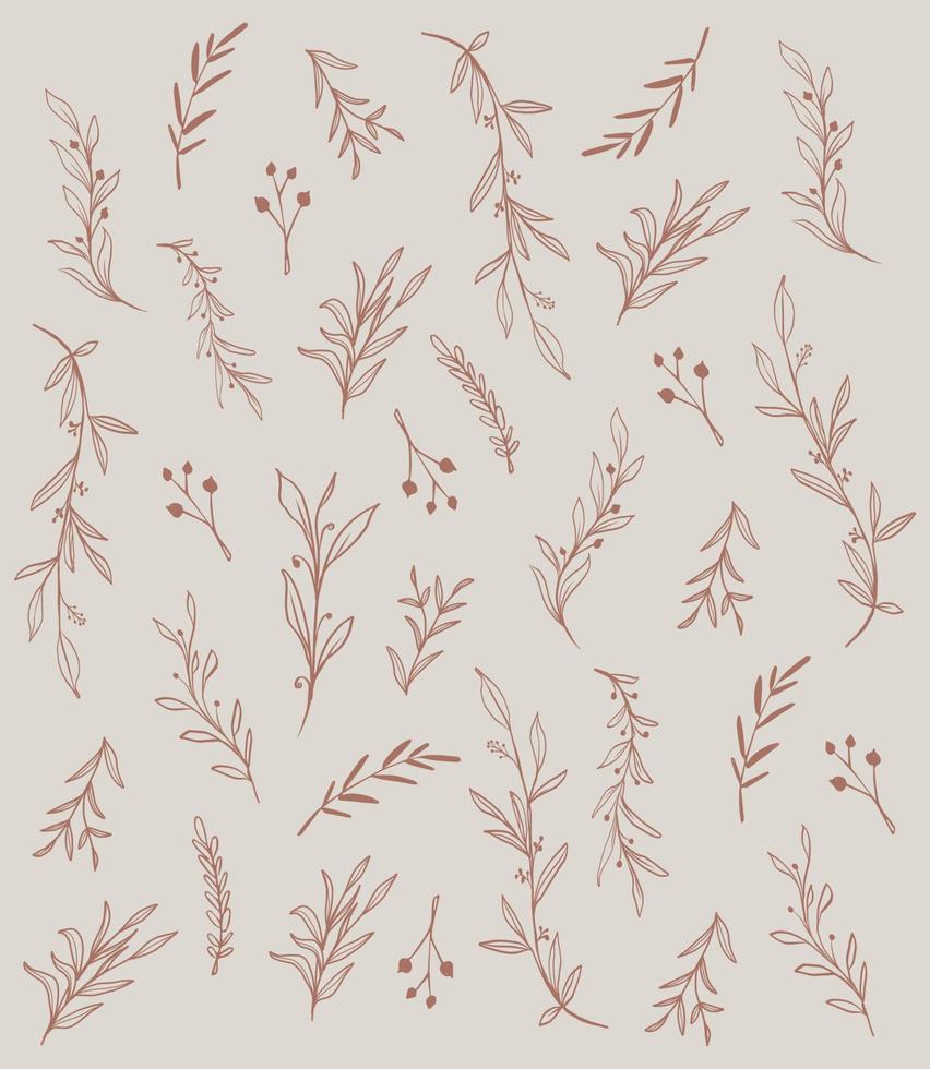 Modern style seamless leaves pattern, light simple background. 9016519 ...