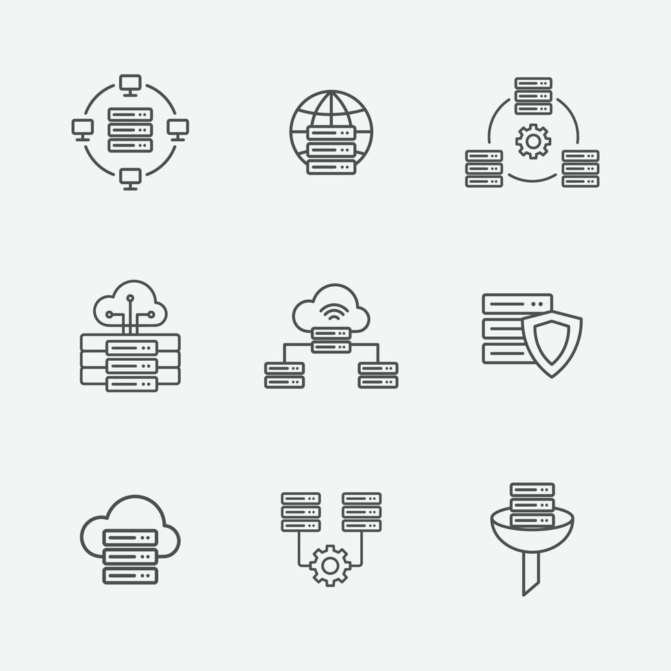 Data server vector icon. Vector illustration database sign symbol icon ...