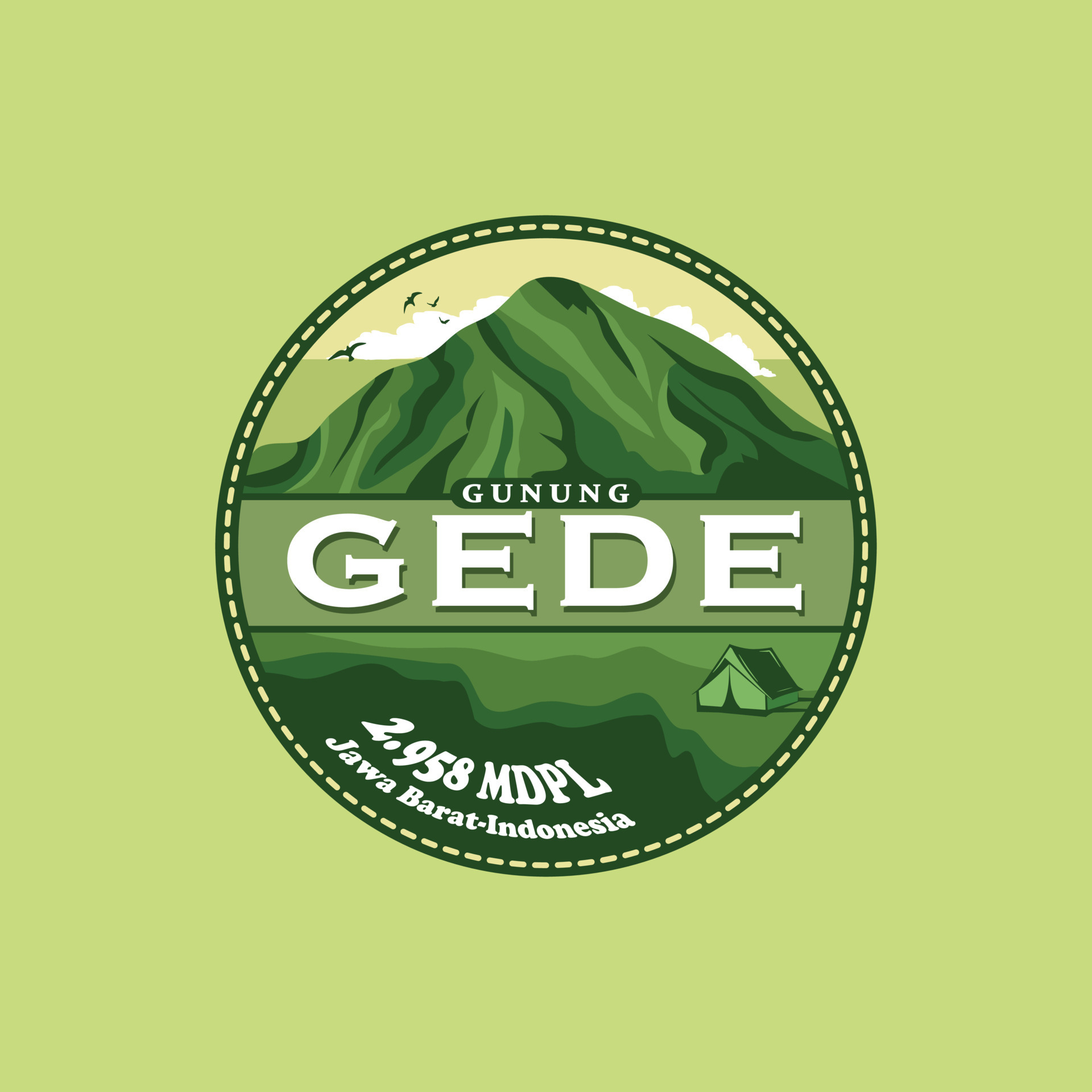 Mountain logo. The mountain originating from Indonesia West Java is ... Mountain logo. The mountain originating from Indonesia West Java is ...