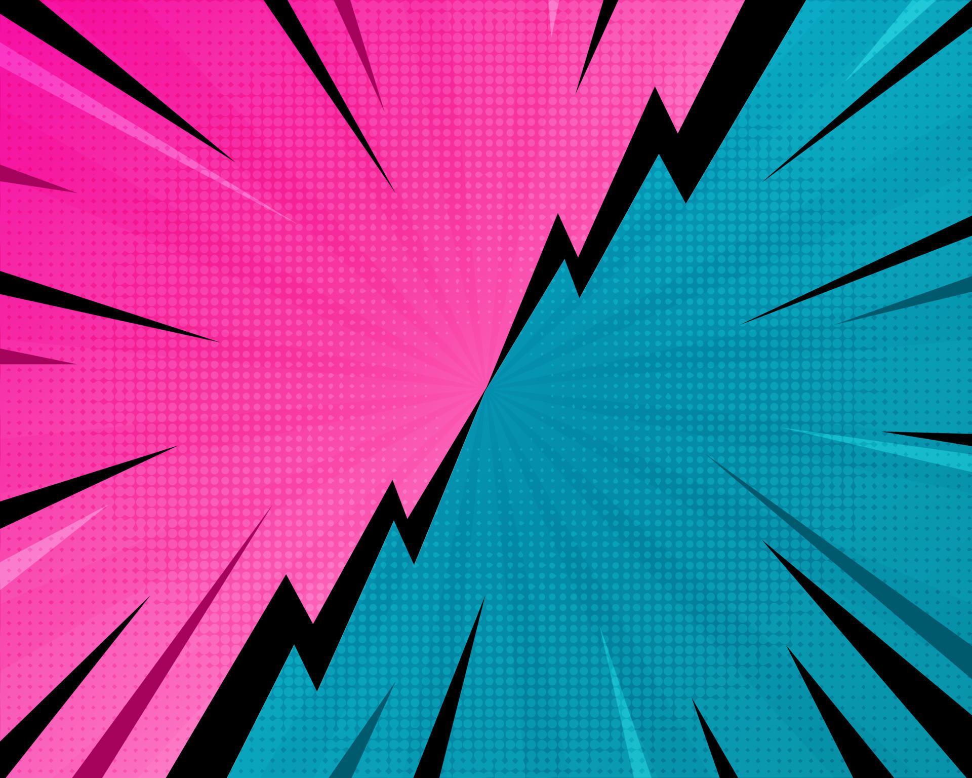 Flat Cartoon Comic Background Pop Art Comic Background Fight