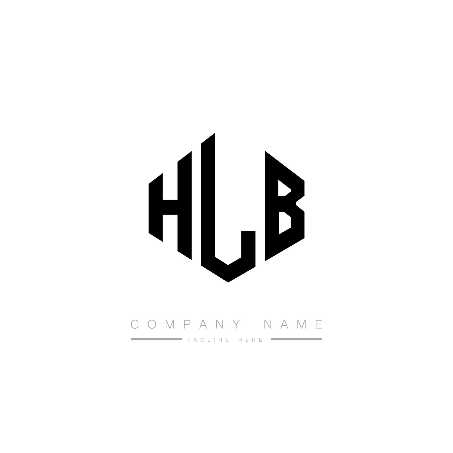 Hlb Letter Logo Design With Polygon Shape Hlb Polygon And Cube Shape Logo Design Hlb Hexagon