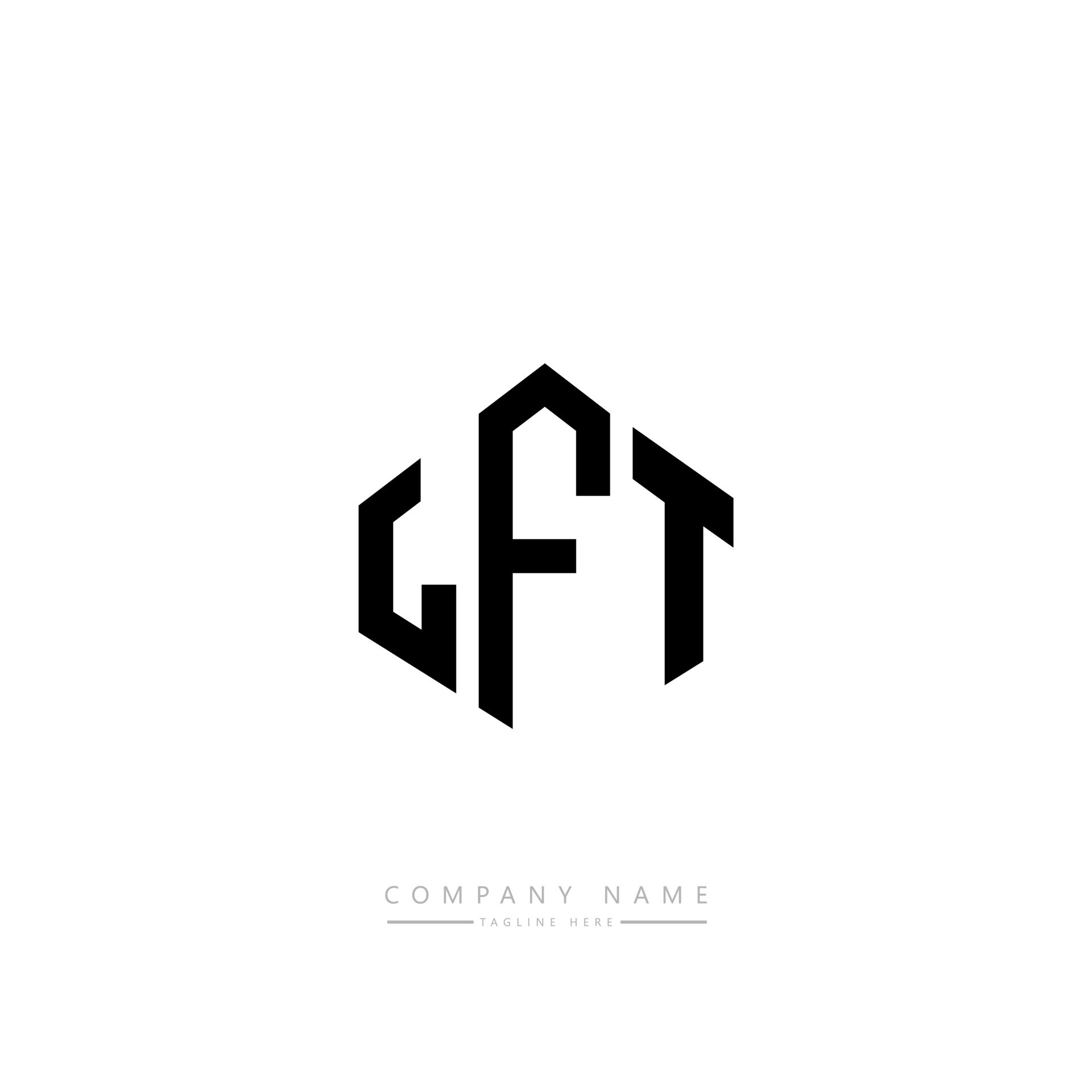 Lft Letter Logo Design With Polygon Shape Lft Polygon And Cube Shape Logo Design Lft Hexagon