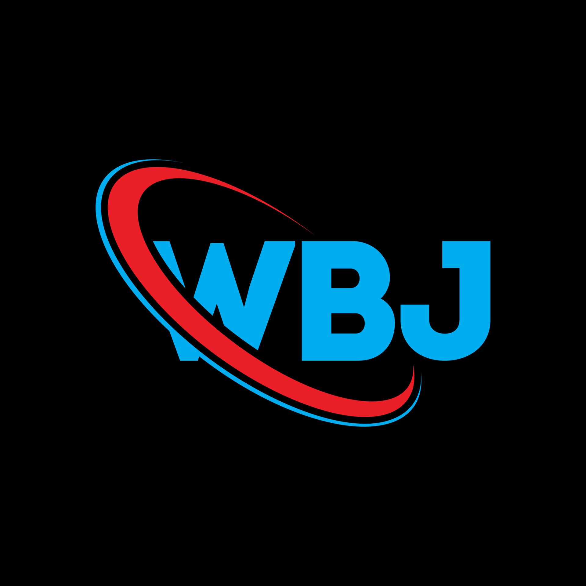 logotipo de wbj. carta wbj. diseño del logotipo de la letra wbj. logotipo de iniciales wbj ...