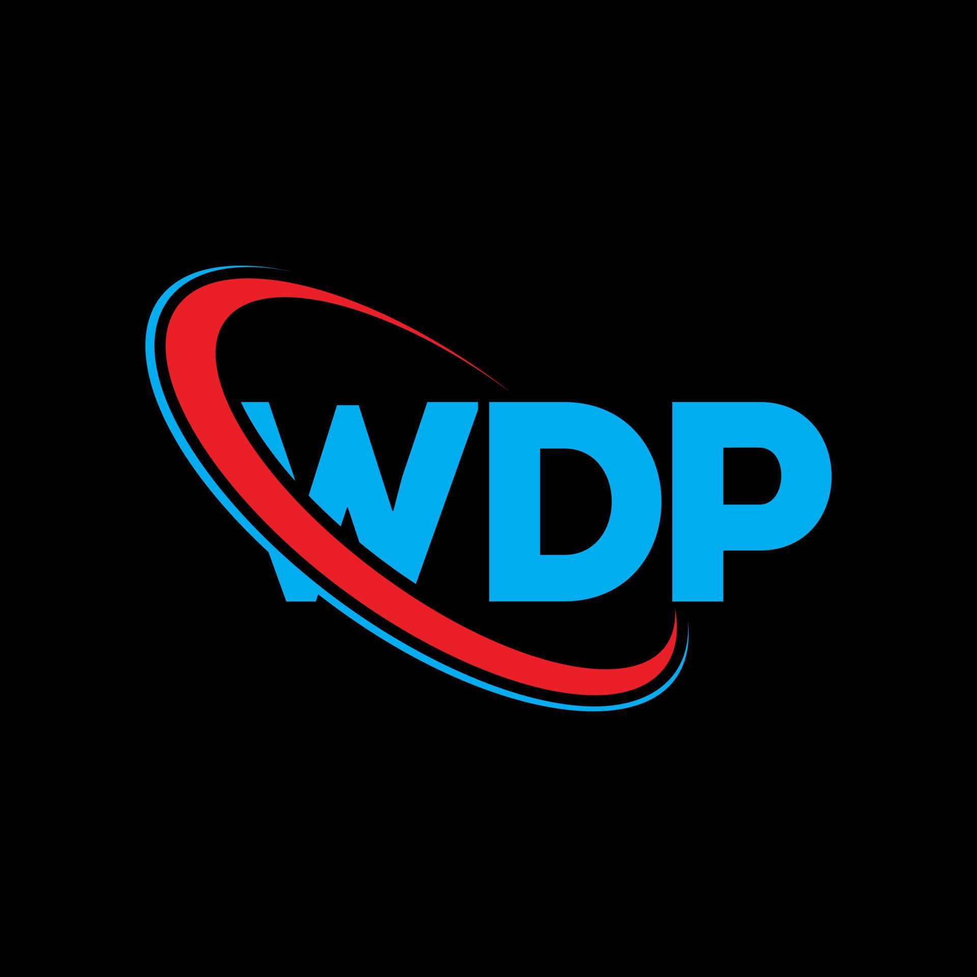 WDP logo. WDP letter. WDP letter logo design. Initials WDP logo linked with circle and uppercase ...