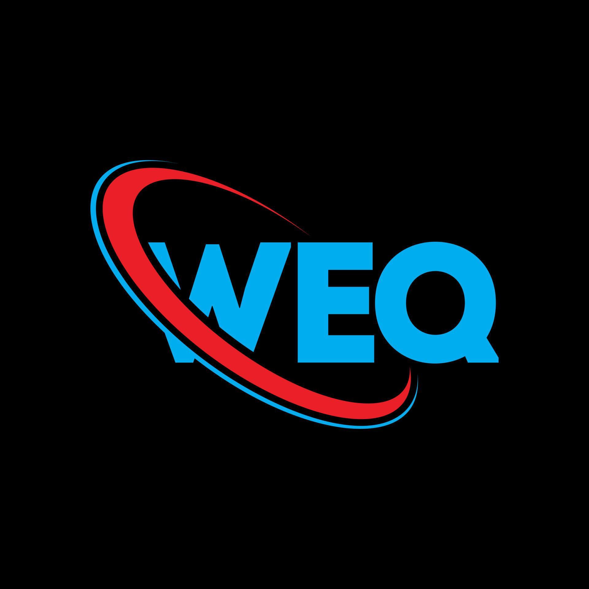 logotipo de weq. letra weq. diseño del logotipo de la letra weq. logotipo de las iniciales weq ...