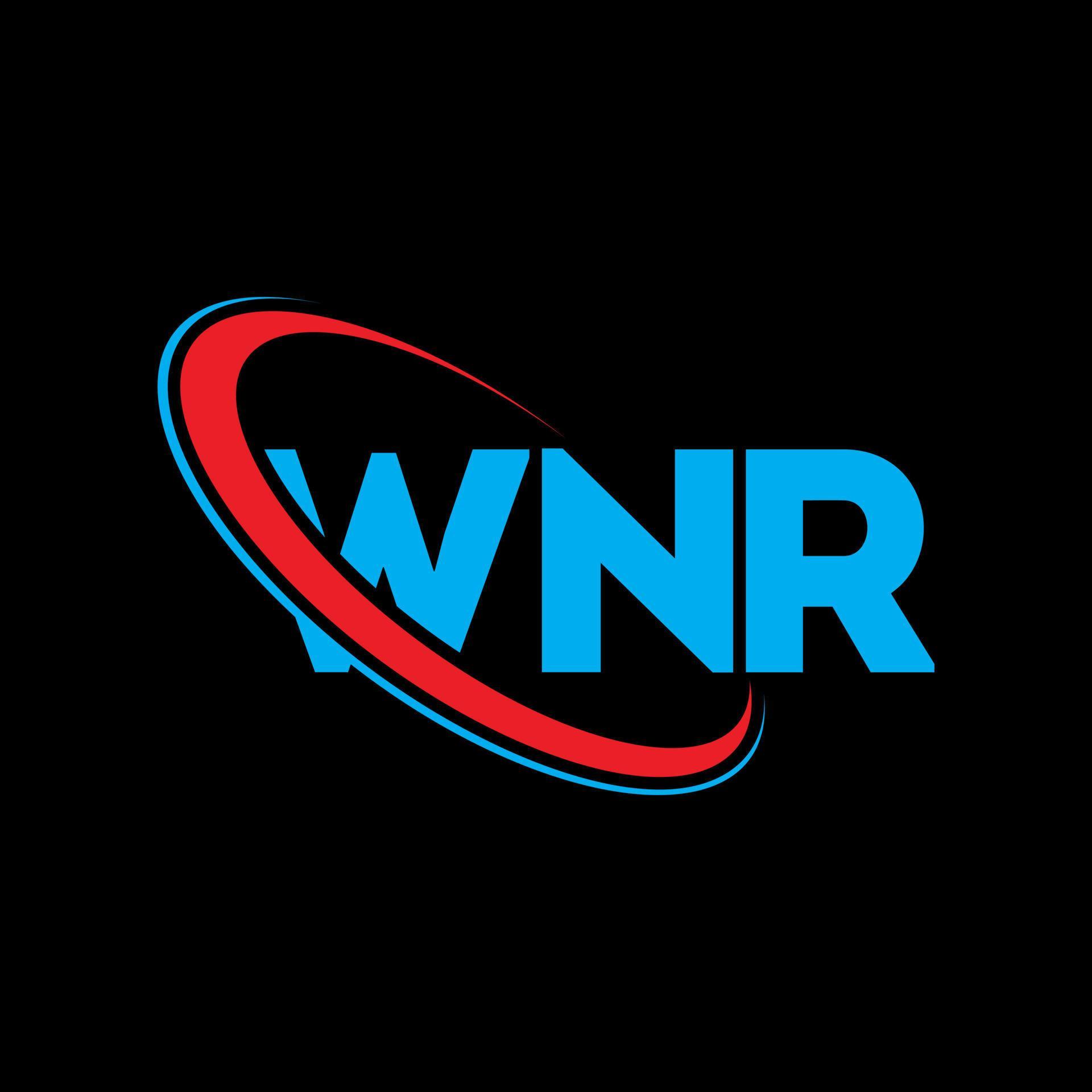 WNR logo. WNR letter. WNR letter logo design. Initials WNR logo linked with circle and uppercase ...