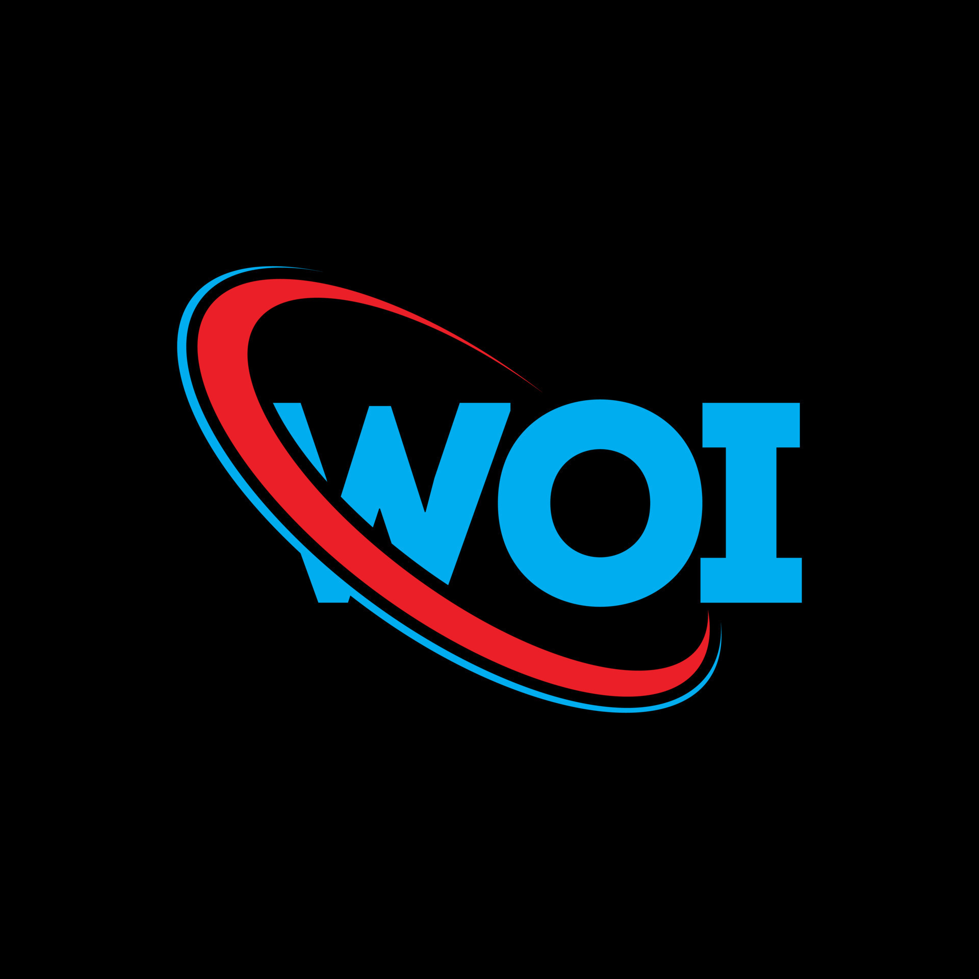 WOI logo. WOI letter. WOI letter logo design. Initials WOI logo linked with circle and uppercase ...