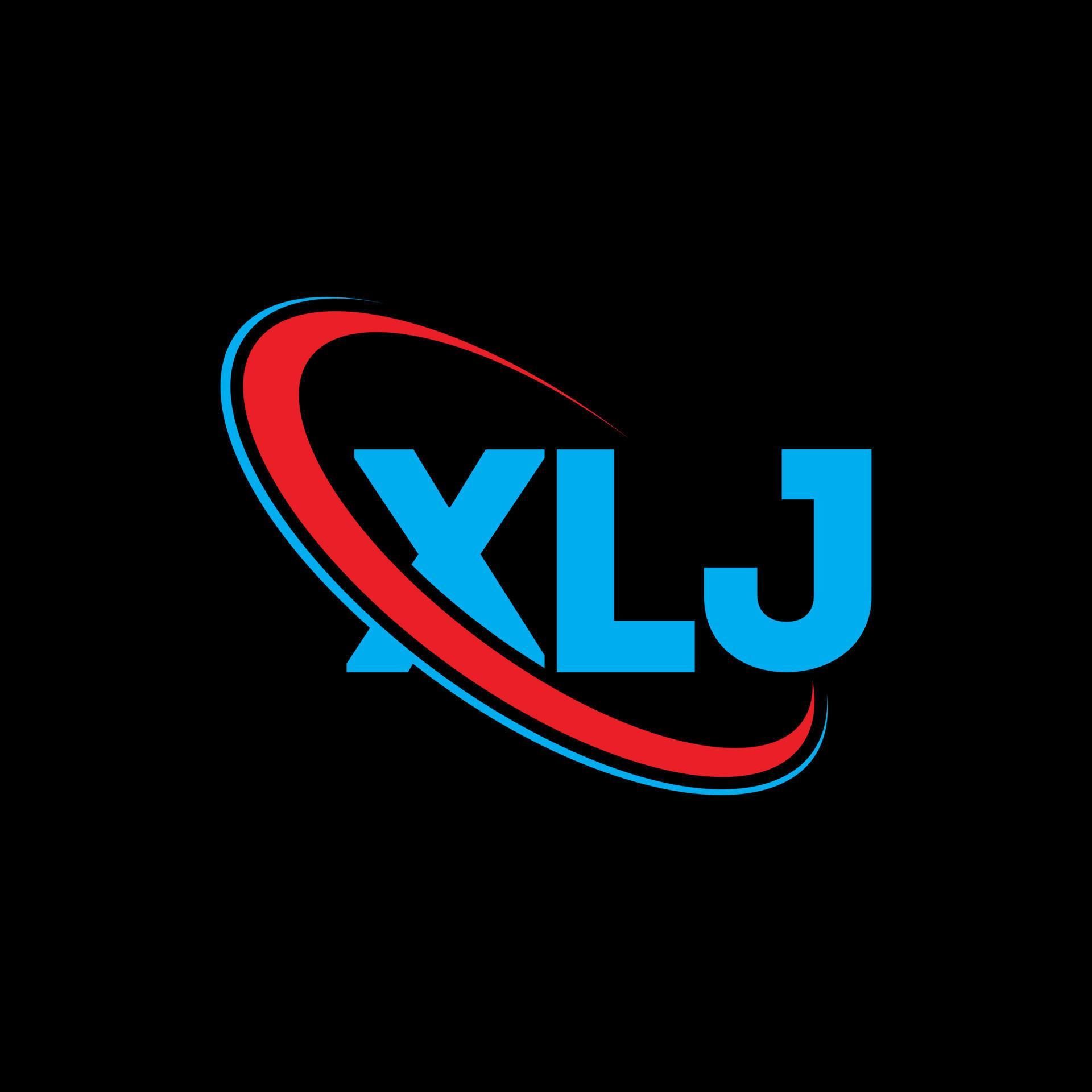 XLJ logo. XLJ letter. XLJ letter logo design. Initials XLJ logo linked with circle and uppercase ...