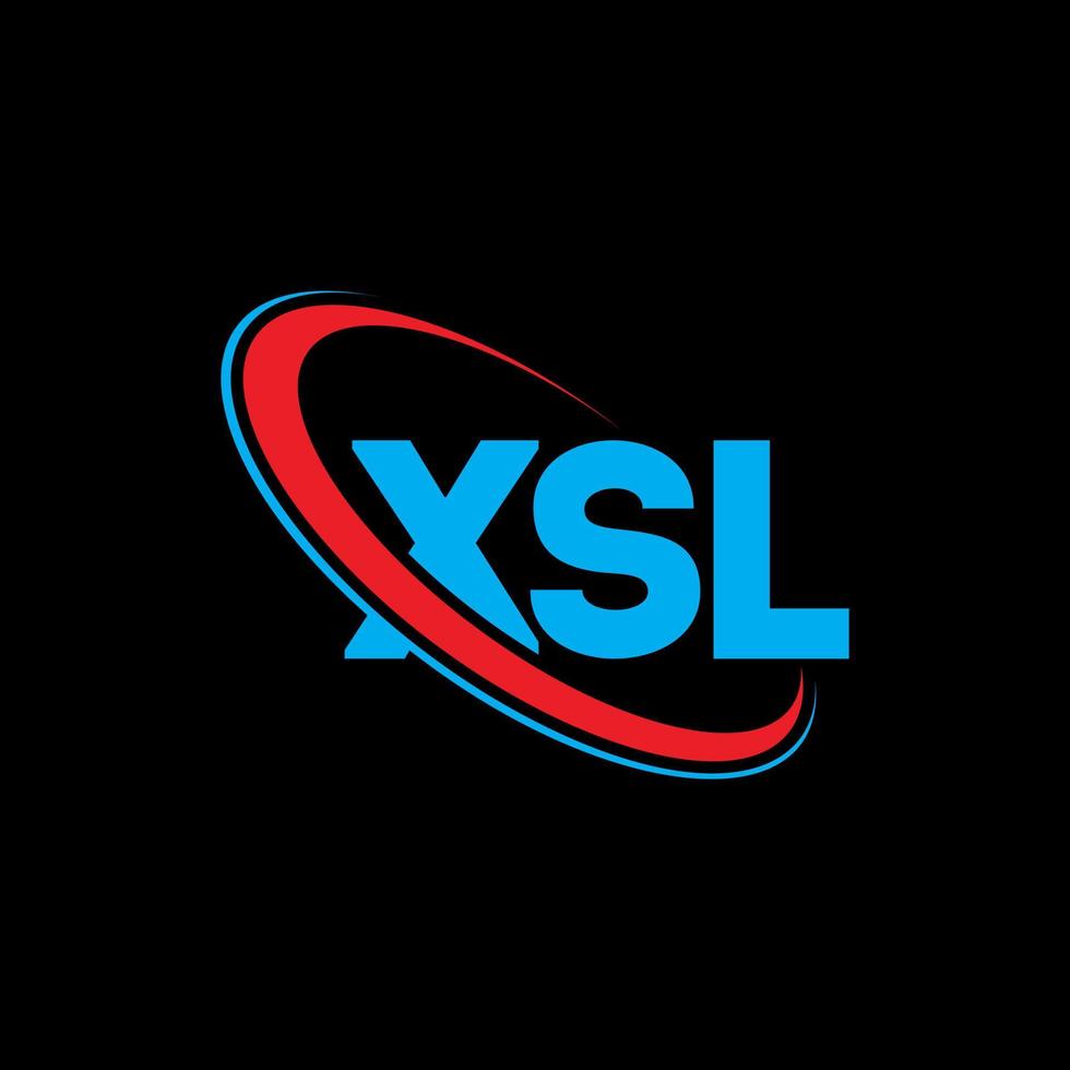 XSL logo. XSL letter. XSL letter logo design. Initials XSL logo linked with circle and uppercase ...