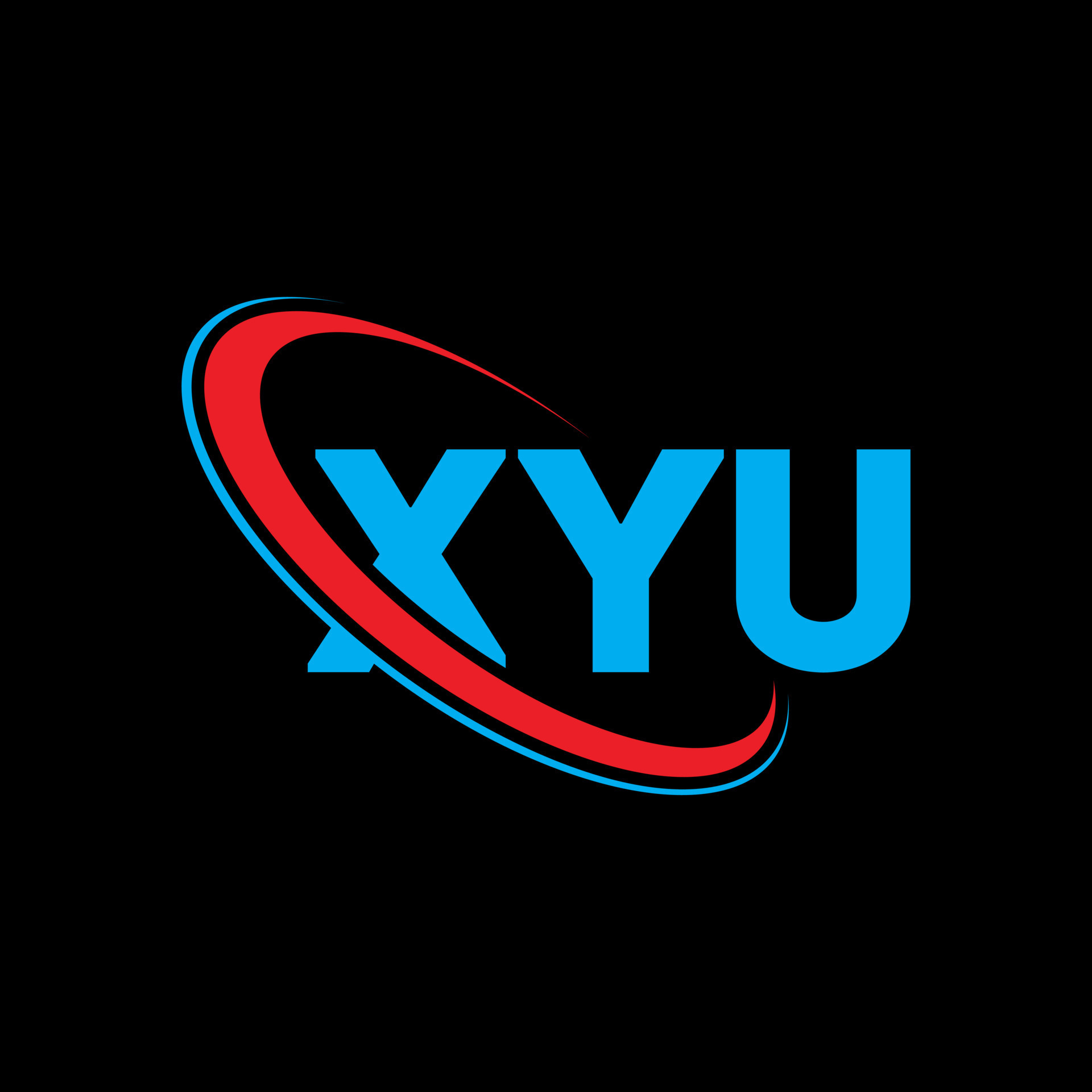 XYU logo. XYU letter. XYU letter logo design. Initials XYU logo linked with circle and uppercase ...
