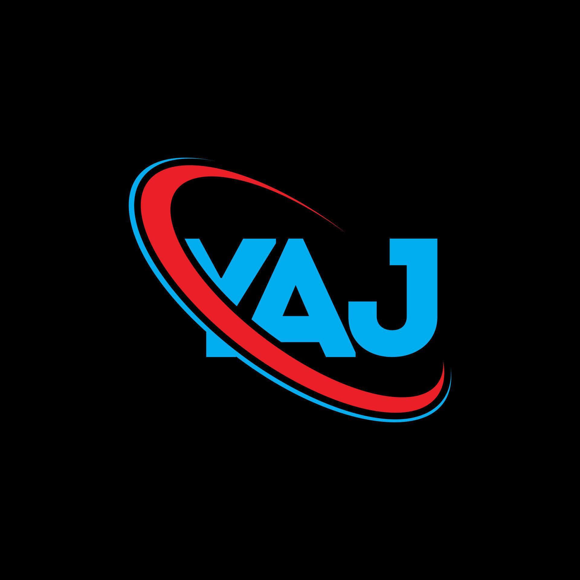 YAJ logo. YAJ letter. YAJ letter logo design. Initials YAJ logo linked with circle and uppercase ...