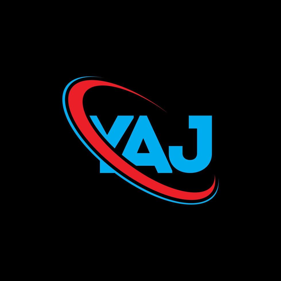 YAJ logo. YAJ letter. YAJ letter logo design. Initials YAJ logo linked with circle and uppercase ...