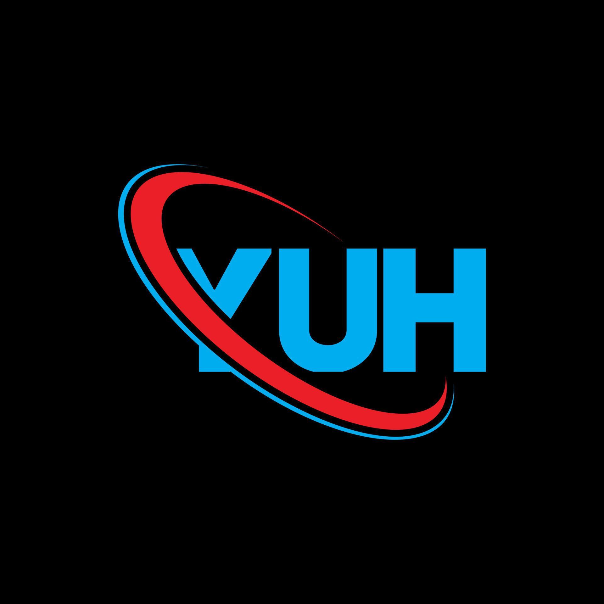 YUH logo. YUH letter. YUH letter logo design. Initials YUH logo linked with circle and uppercase ...