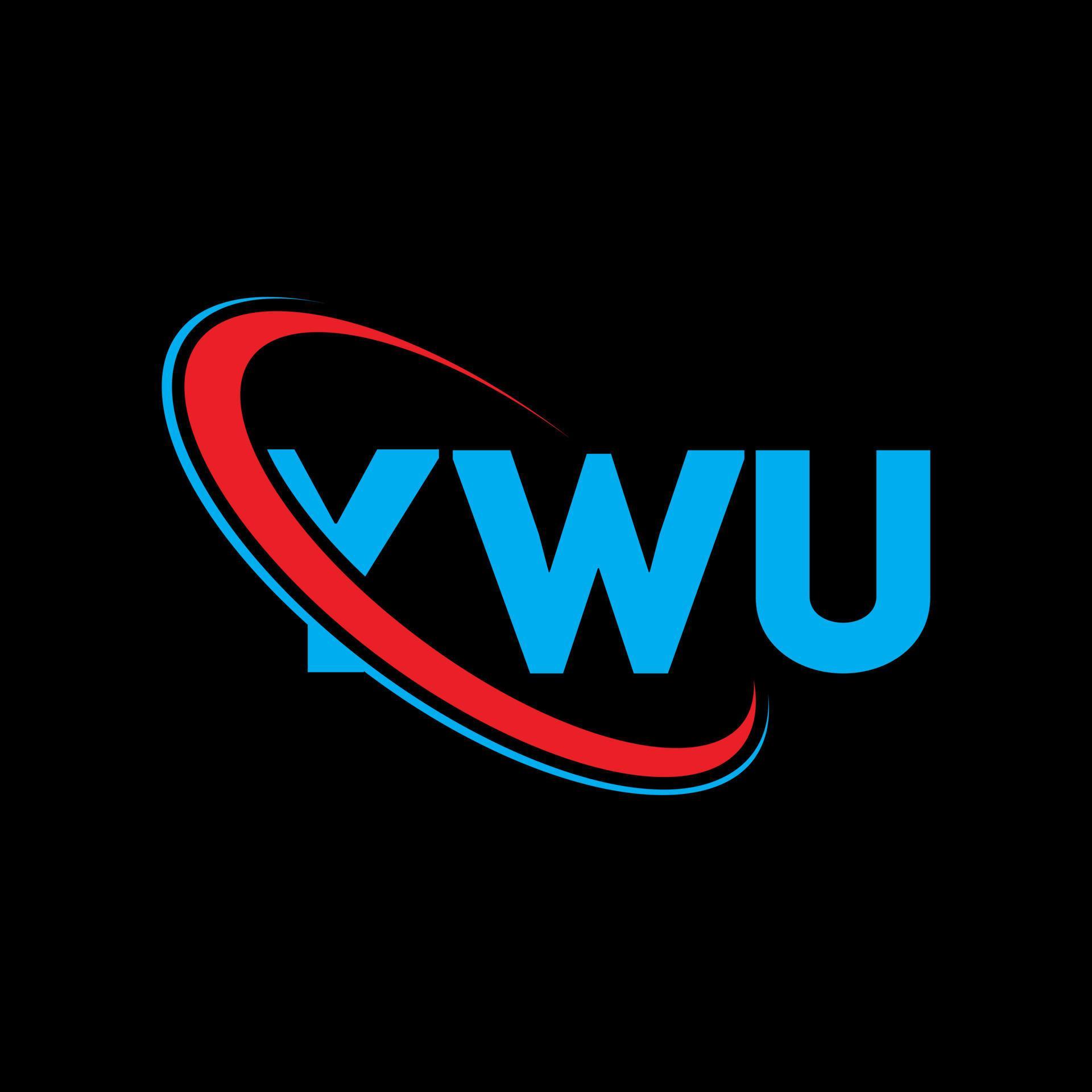 YWU logo. YWU letter. YWU letter logo design. Initials YWU logo linked with circle and uppercase ...