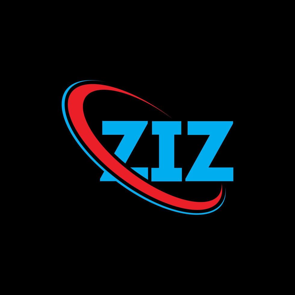 ZIZ logo. ZIZ letter. ZIZ letter logo design. Initials ZIZ logo linked with circle and uppercase ...