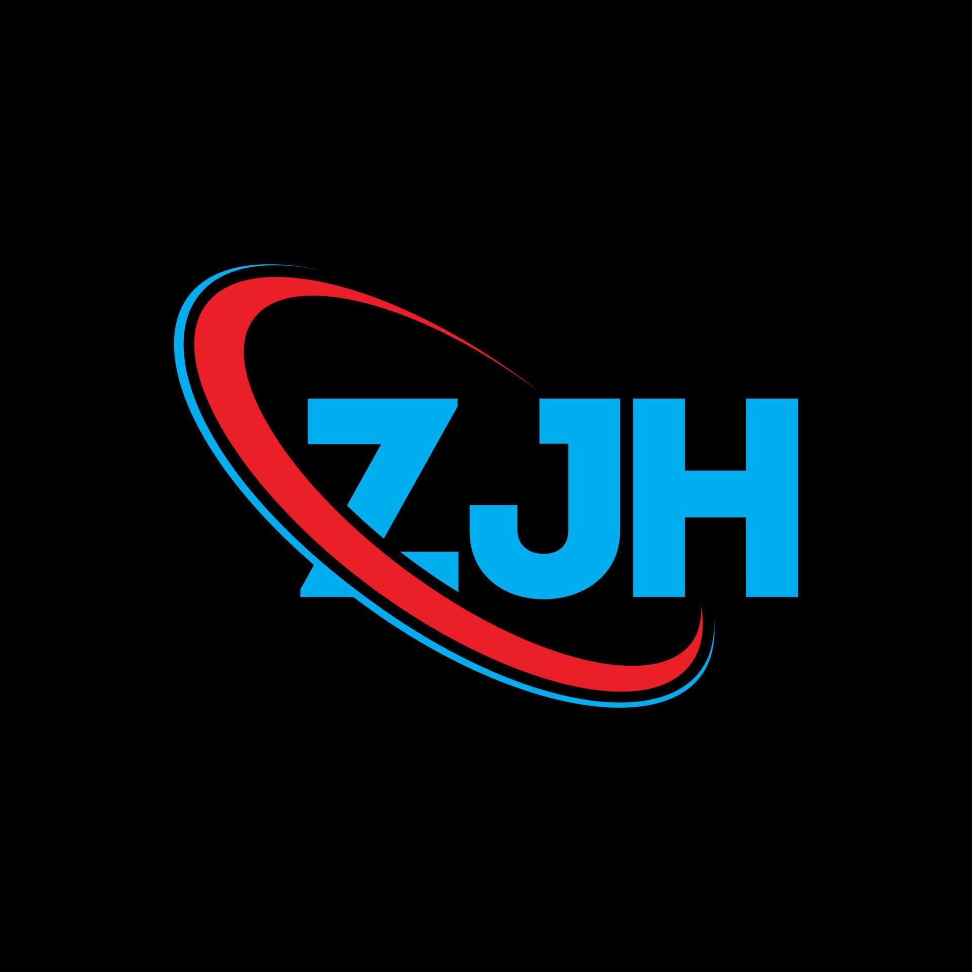 logotipo de zjh. letra zjh. diseño del logotipo de la letra zjh. logotipo de iniciales zjh ...