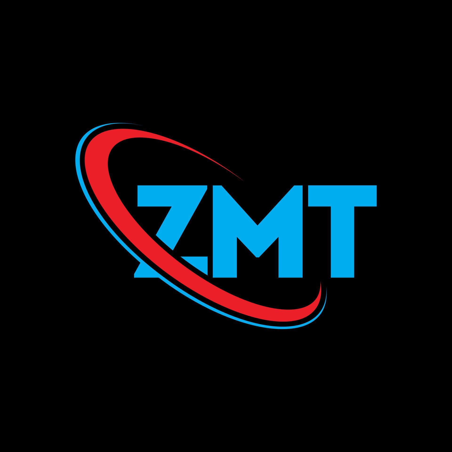 ZMT logo. ZMT letter. ZMT letter logo design. Initials ZMT logo linked with circle and uppercase ...