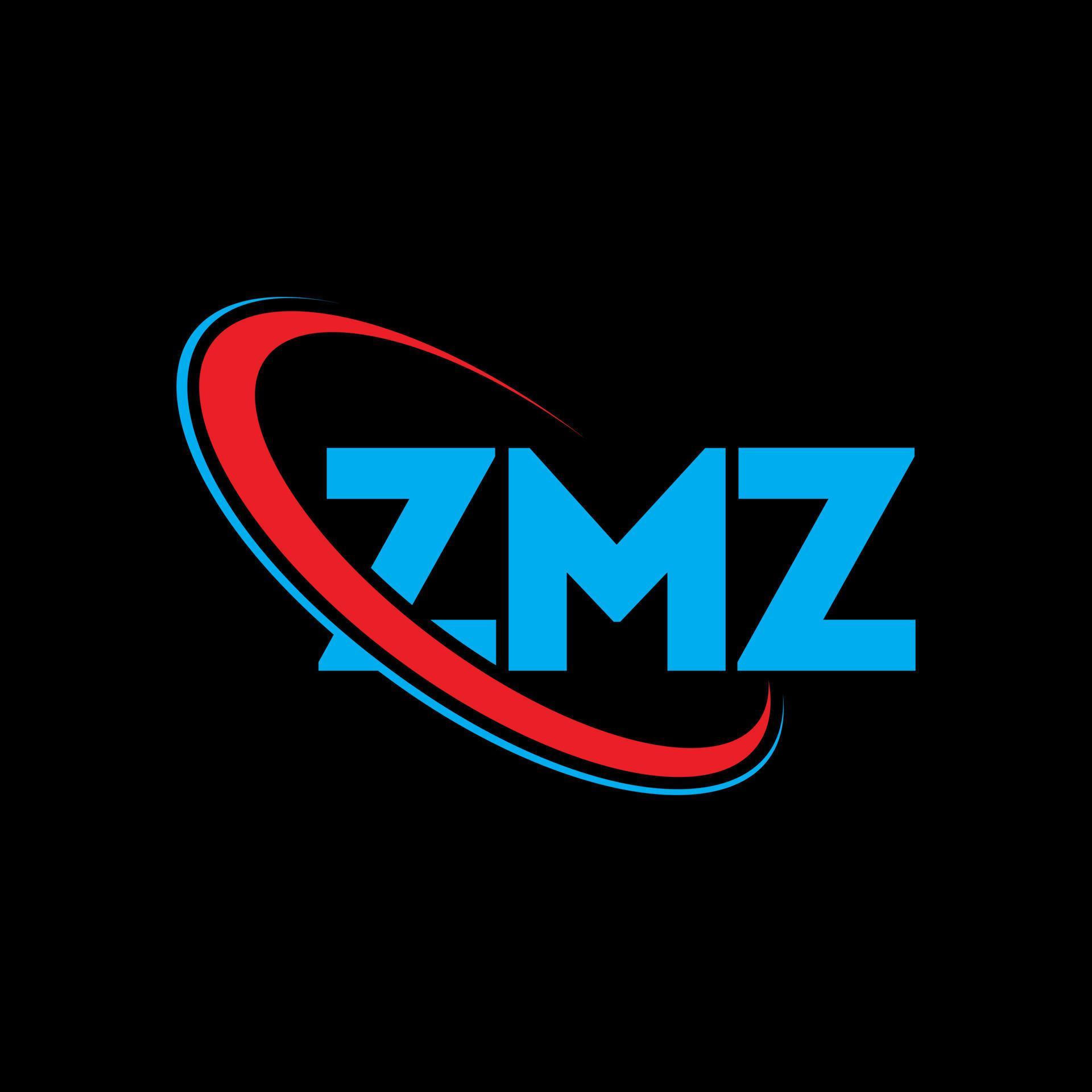 ZMZ logo. ZMZ letter. ZMZ letter logo design. Initials ZMZ logo linked with circle and uppercase ...