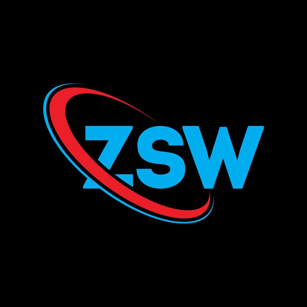 ZSW logo. ZSW letter. ZSW letter logo design. Initials ZSW logo linked with circle and uppercase ...