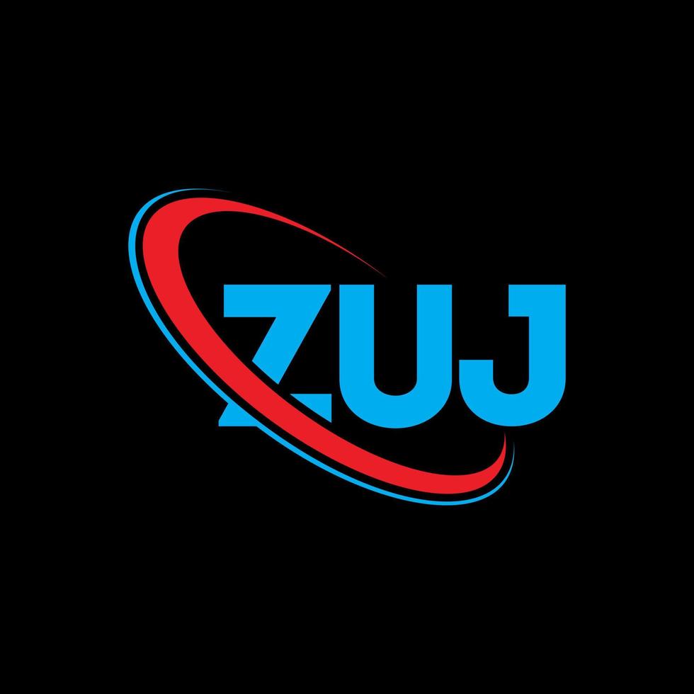 ZUJ logo. ZUJ letter. ZUJ letter logo design. Initials ZUJ logo linked with circle and uppercase ...