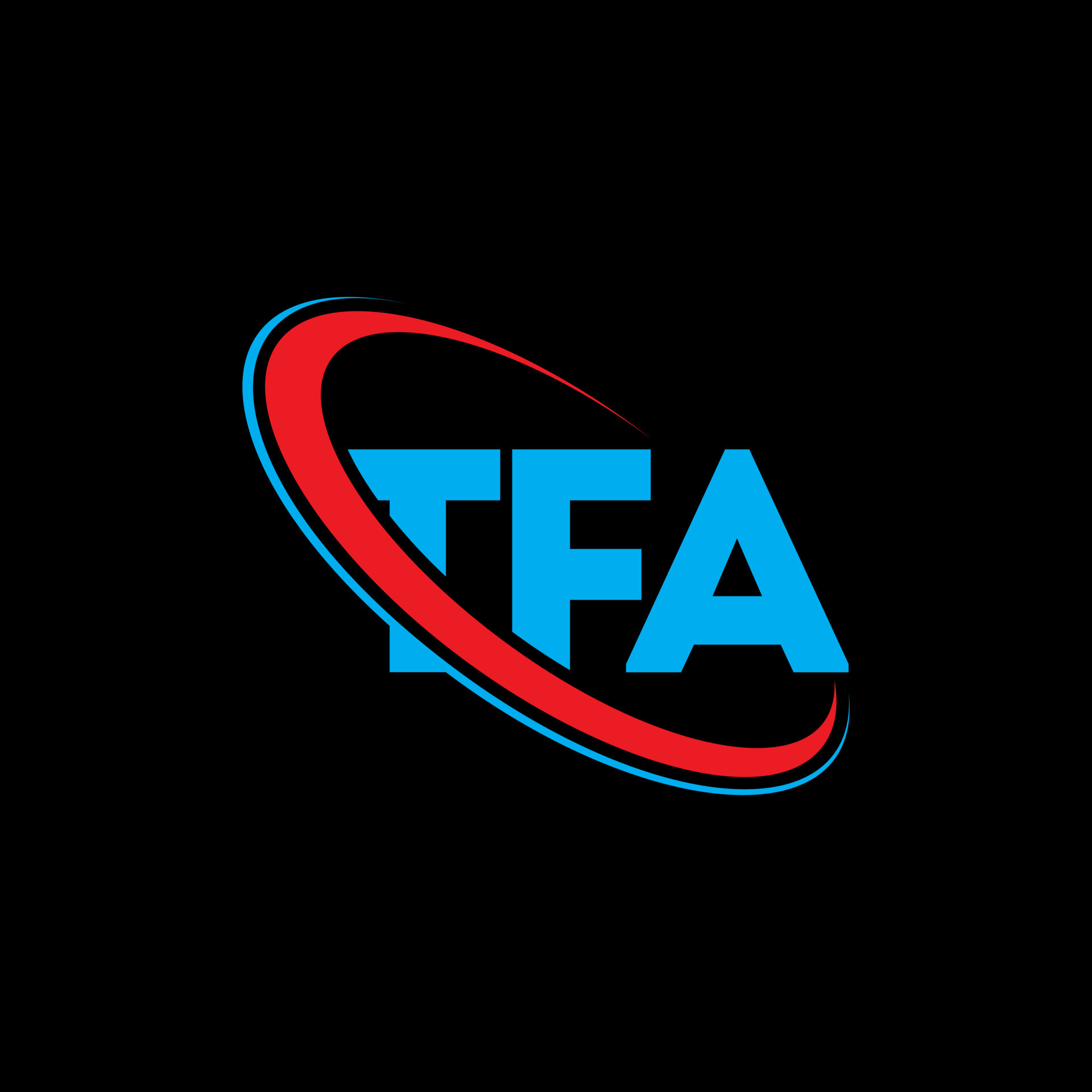logotipo de tfa. carta de tfa. diseño del logotipo de la letra tfa. logotipo de las iniciales ...