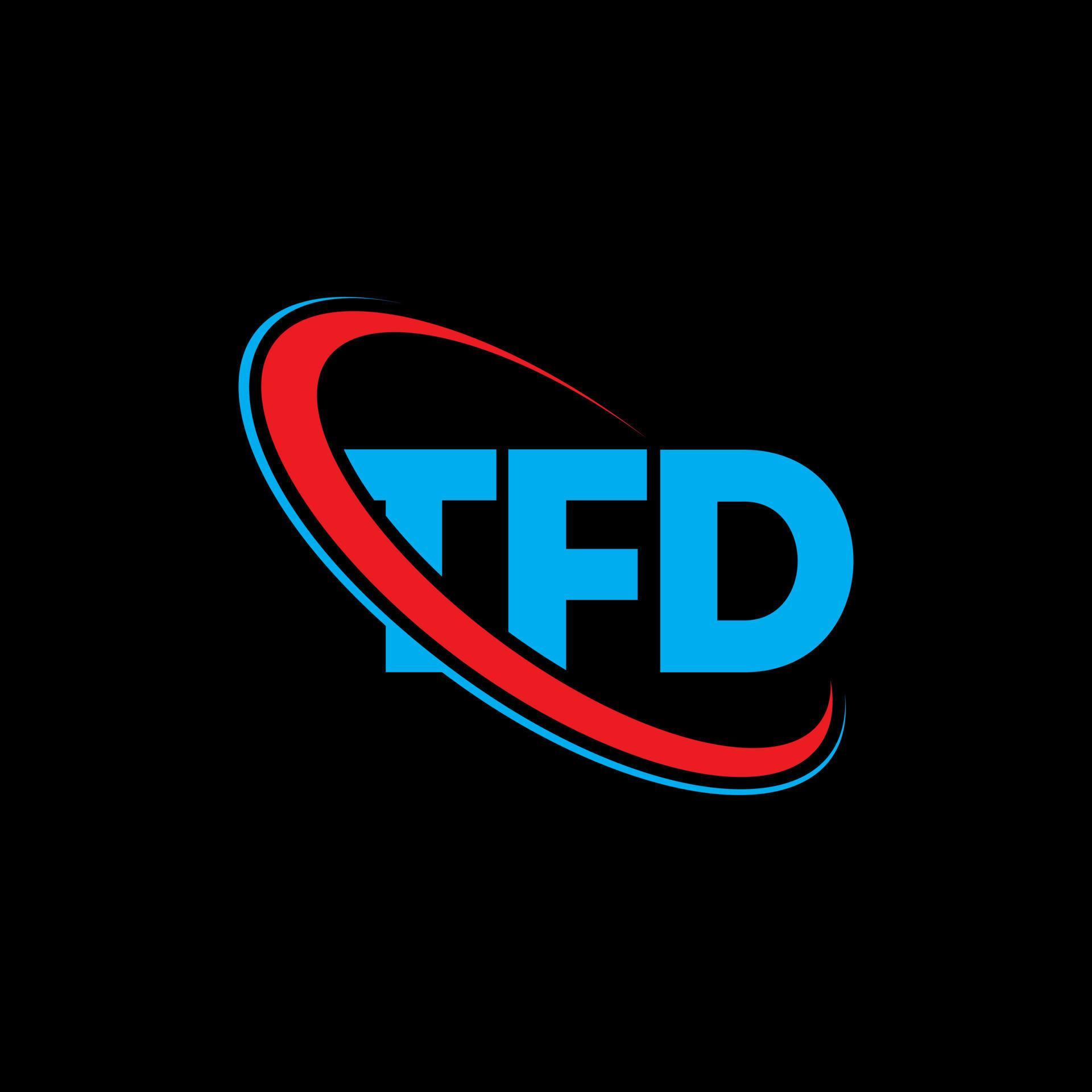 TFD logo. TFD letter. TFD letter logo design. Initials TFD logo linked with circle and uppercase ...