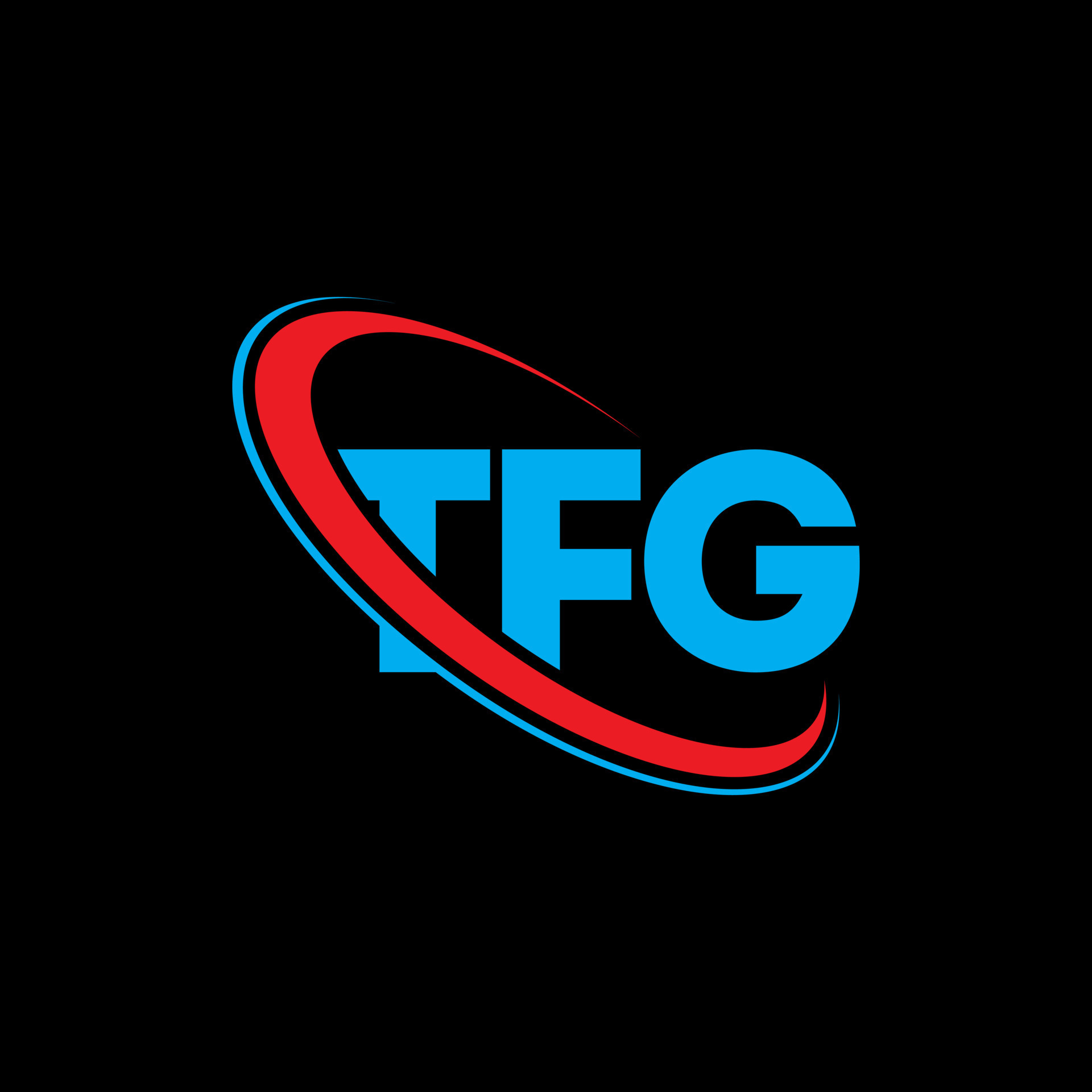 TFG logo. TFG letter. TFG letter logo design. Initials TFG logo linked with circle and uppercase ...