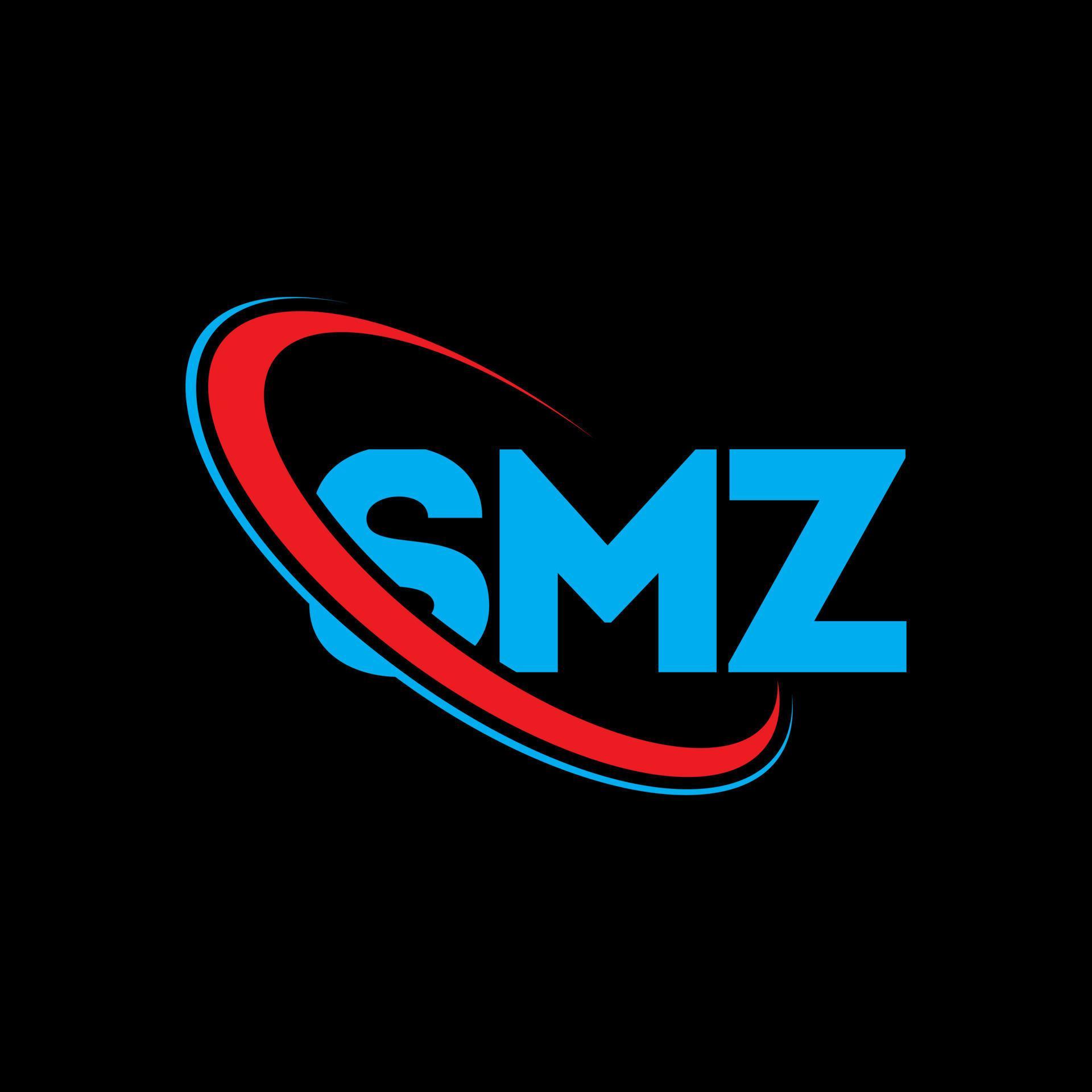 SMZ logo. SMZ letter. SMZ letter logo design. Initials SMZ logo linked with circle and uppercase ...