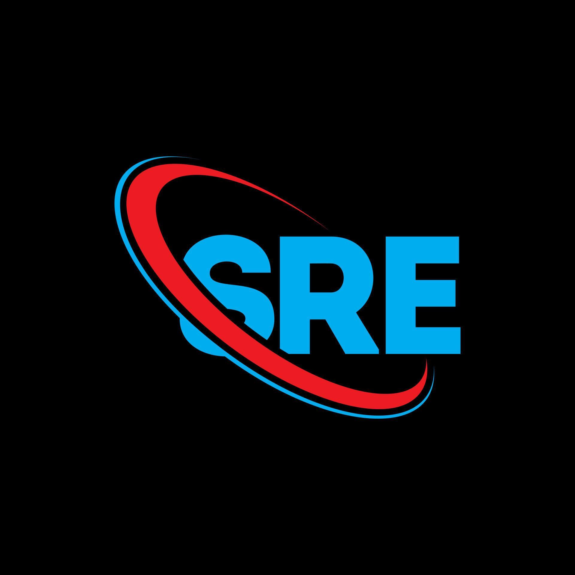 logotipo de sre. letra sre. diseño del logotipo de la letra sre. logotipo de iniciales sre ...