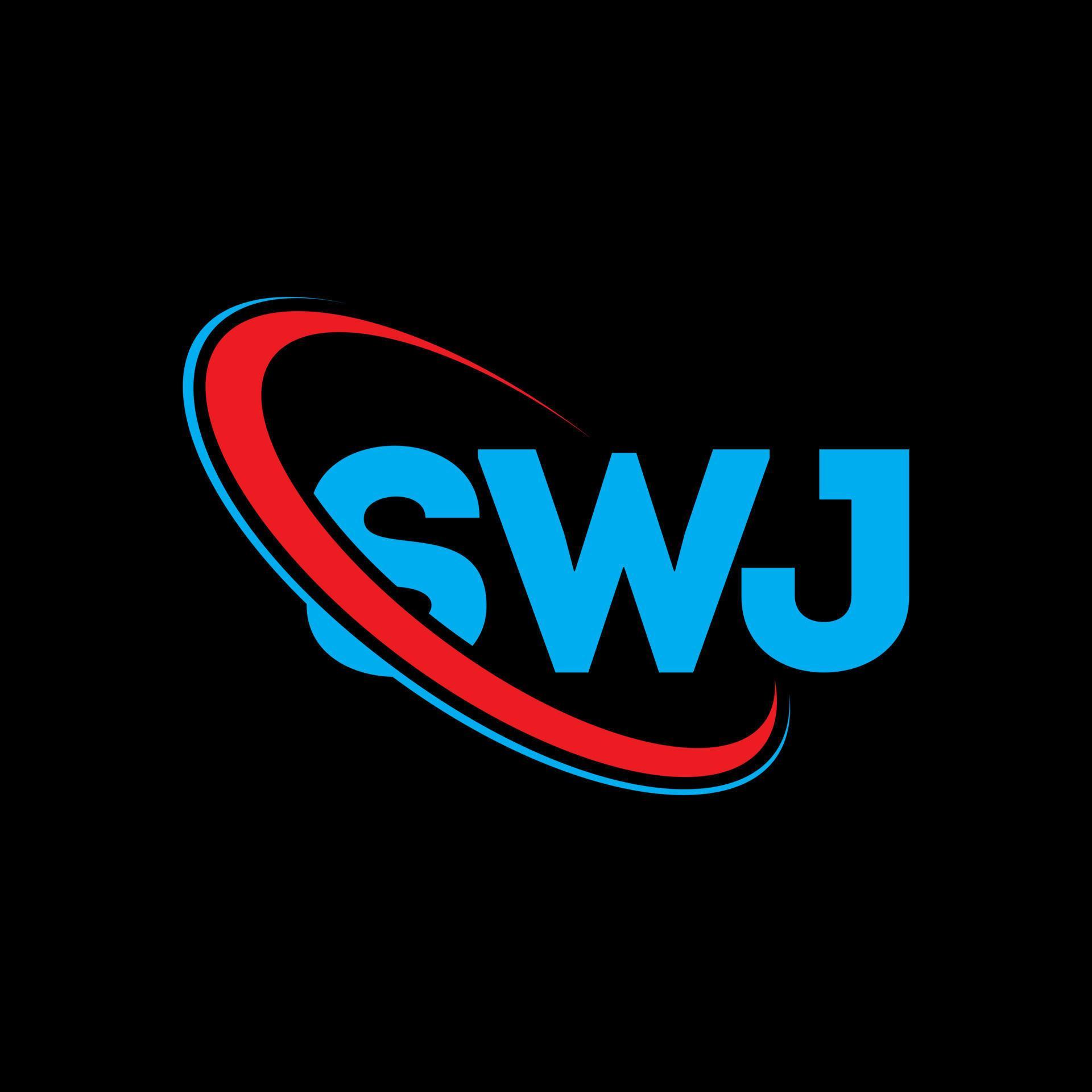 logotipo de swj. letra swj. diseño del logotipo de la letra swj. logotipo de iniciales swj ...